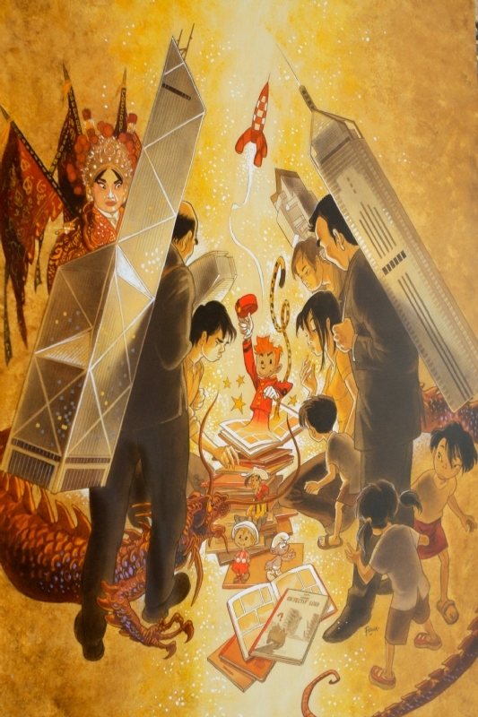 Frank Pé, Frank PE, AFFICHE de l'expo "Comic strip, passion's trip" de ...