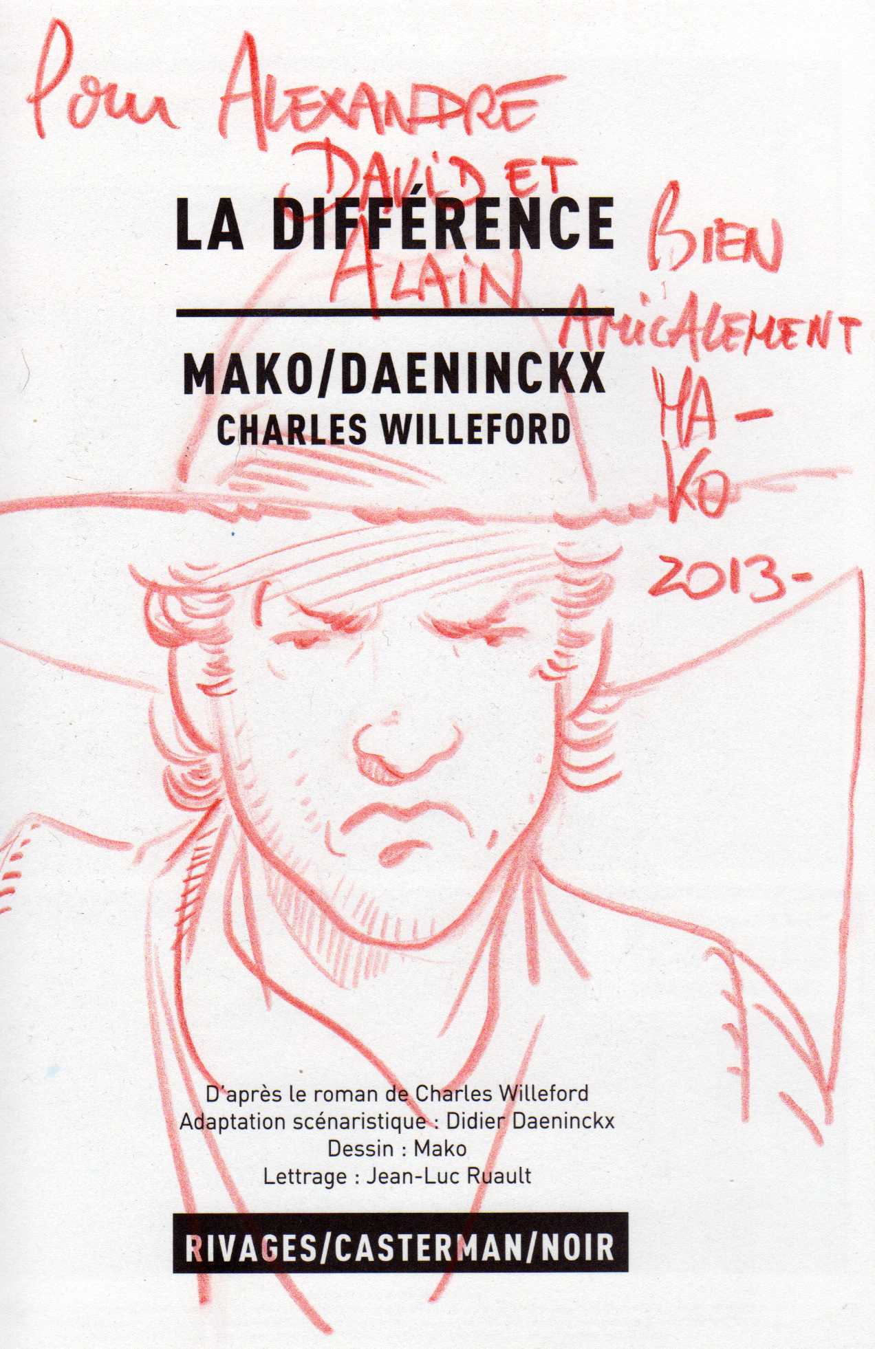 Mako, Johnny Shaw - dédicace sur l'album La Différence - Dédicace