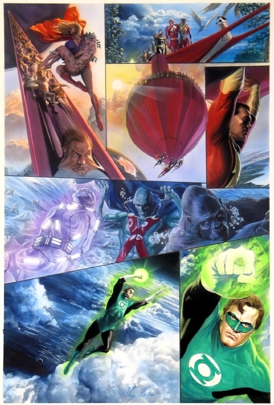 Alex Ross - Justice 12 par Alex Ross - Planche originale