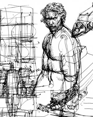 Das Pastoras - croquis - Œuvre originale