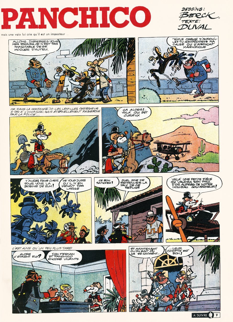 Berck, Yves Duval, Panchico - têtière du journal Tintin. - Illustration ...