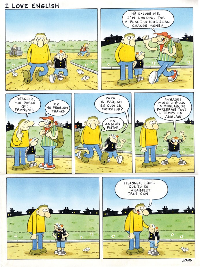 I love english par Éric Ivars - Planche originale