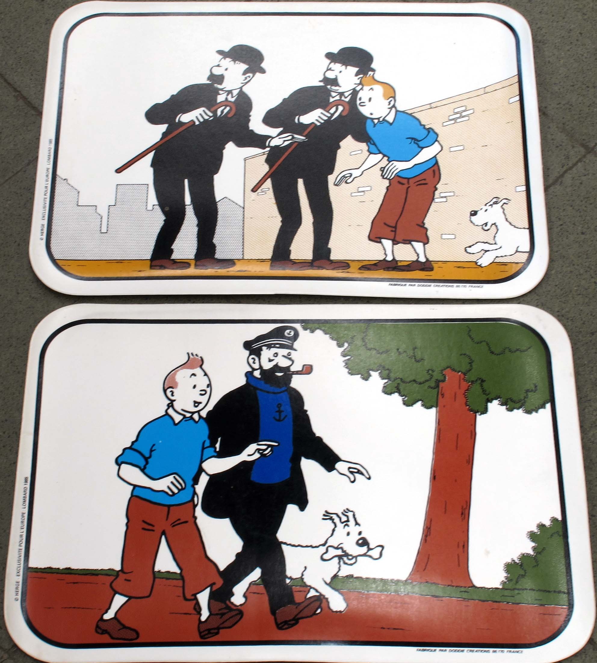 Studios Hergé, Tintin. Set de table - Illustration originale