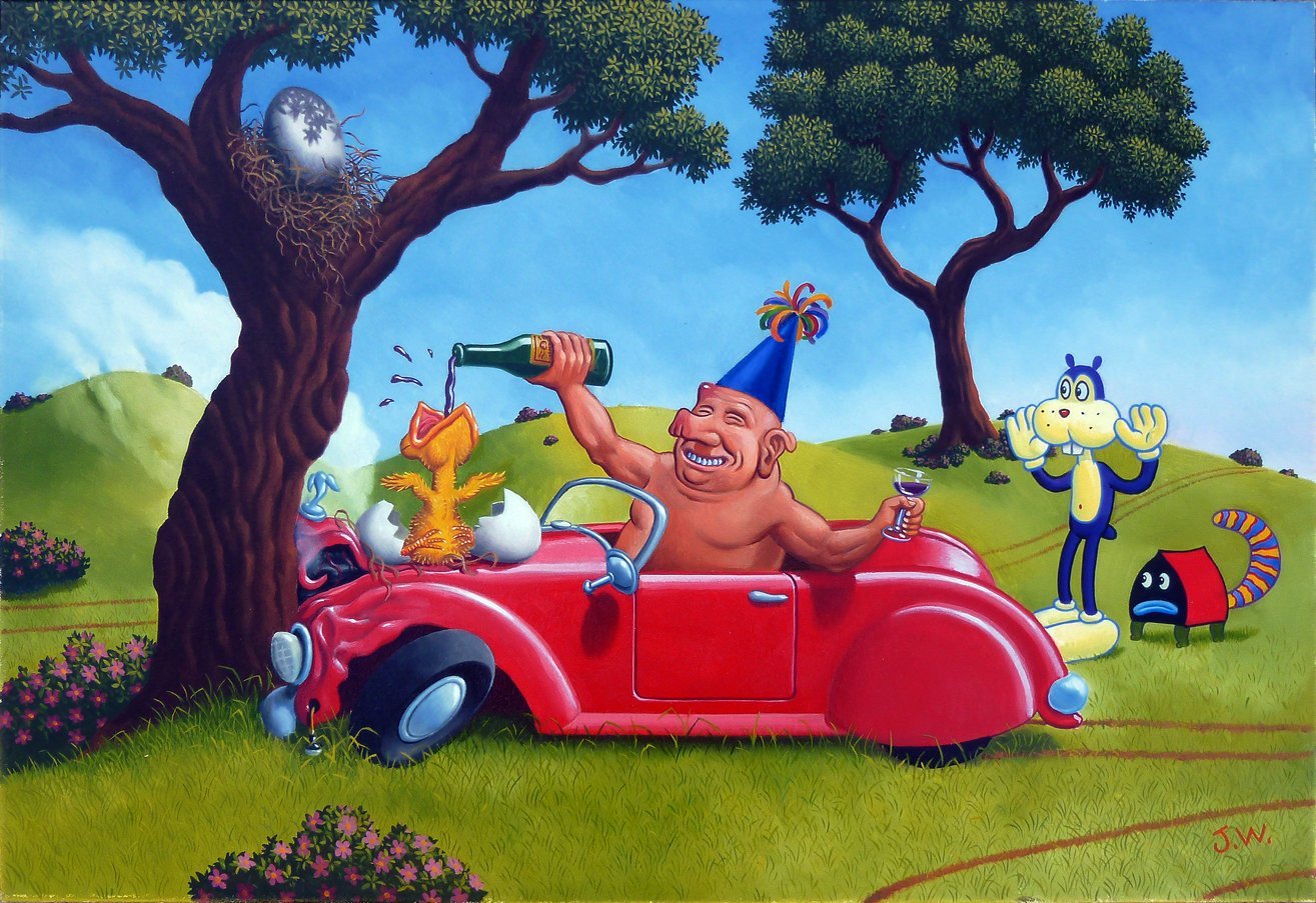 Jim Woodring painting par Jim Woodring - Illustration