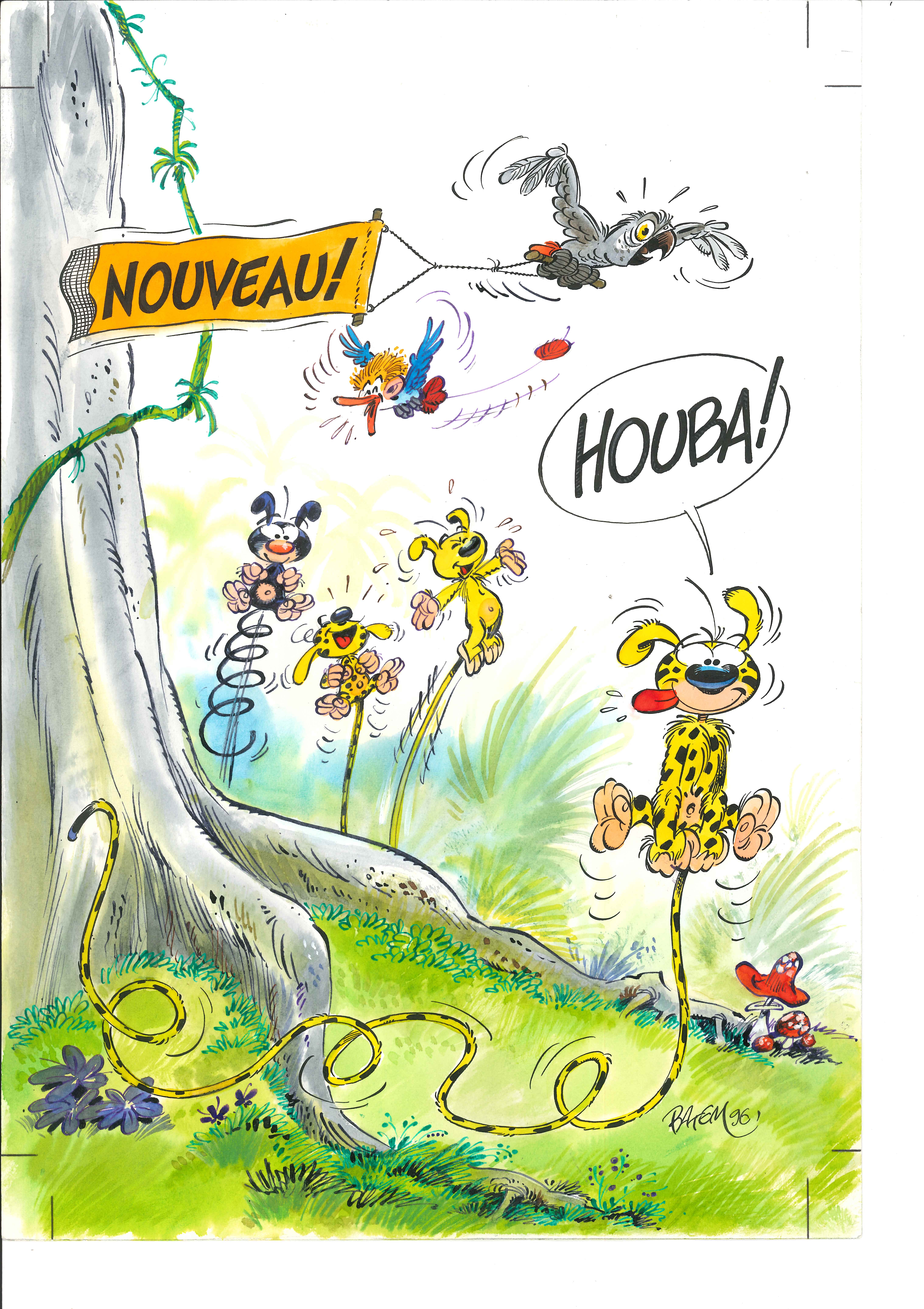 Batem - Marsupilami - Illustration originale