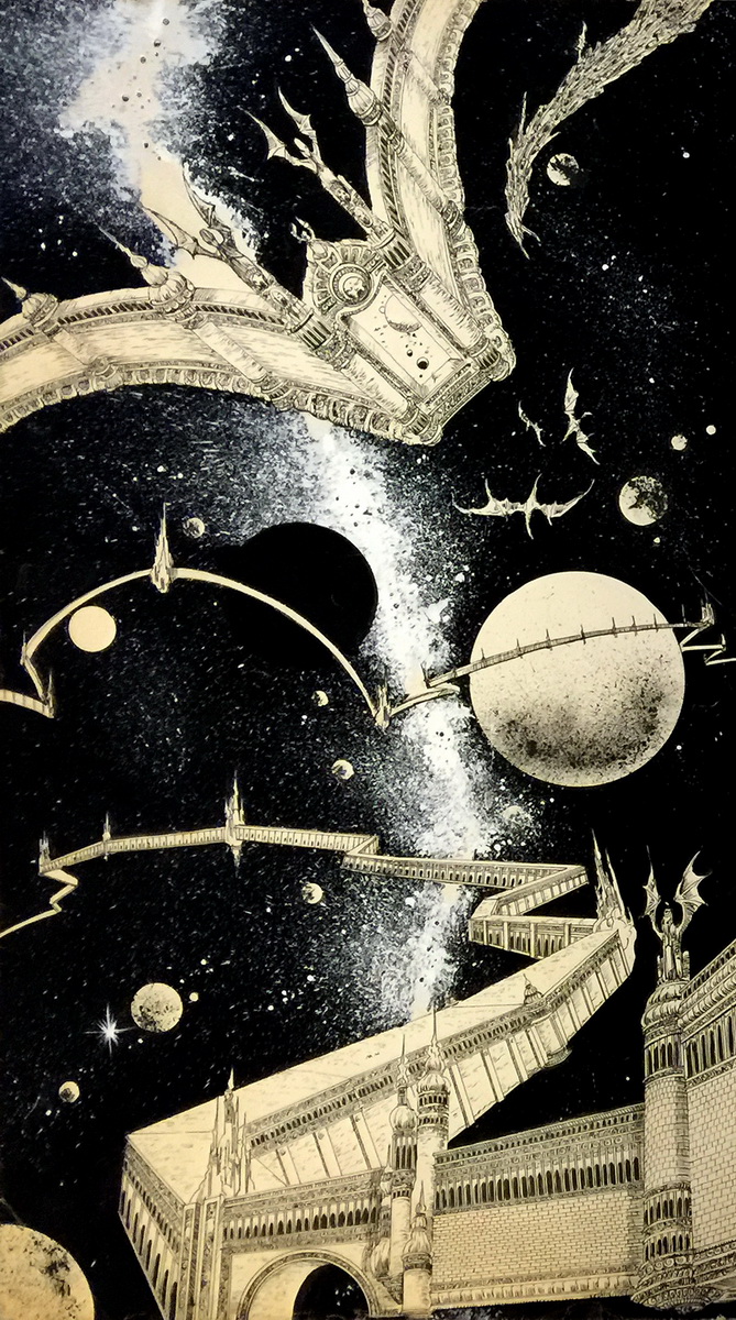 En vente - Philippe Druillet, Yragaël ou la Fin des Temps - Double page ...