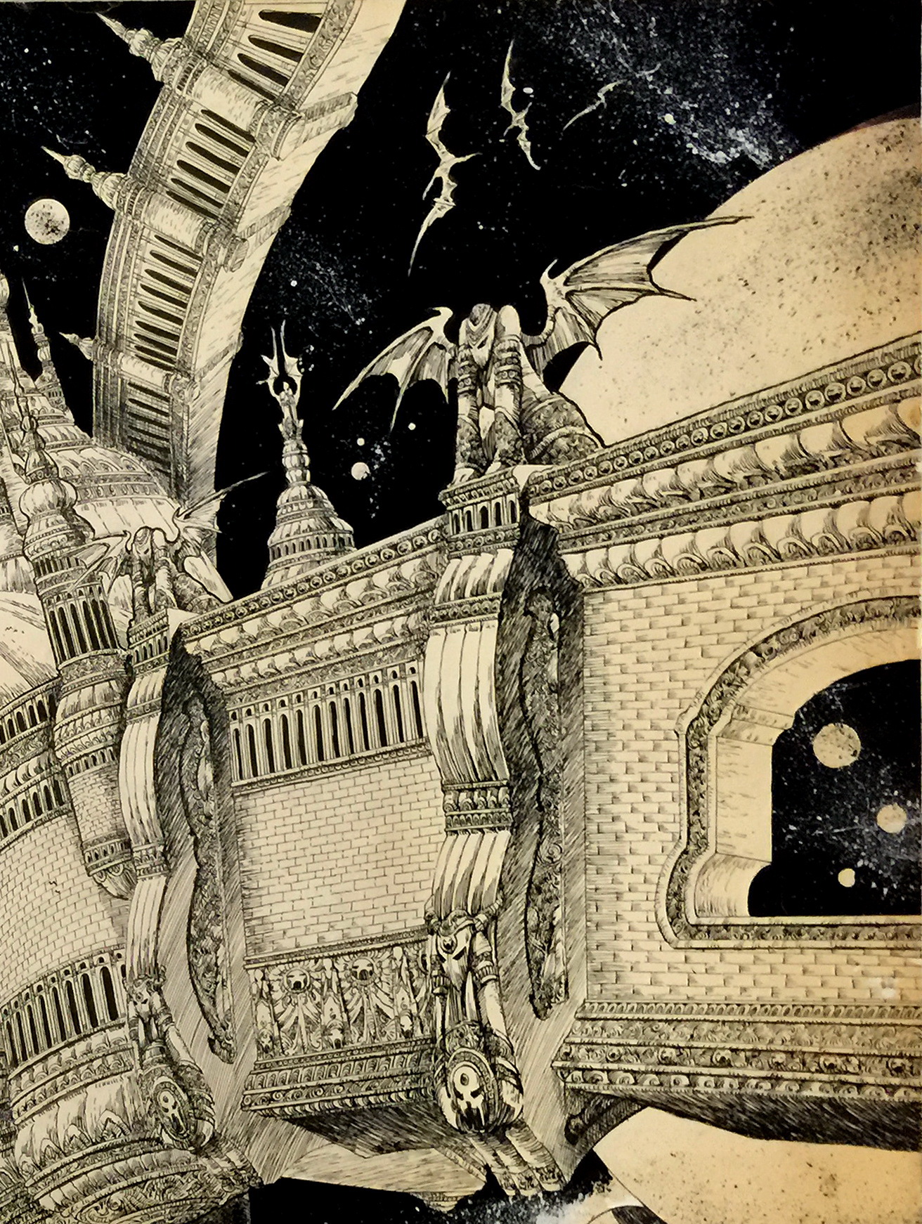 Philippe Druillet, Yragaël ou la Fin des Temps - Double page de garde ...