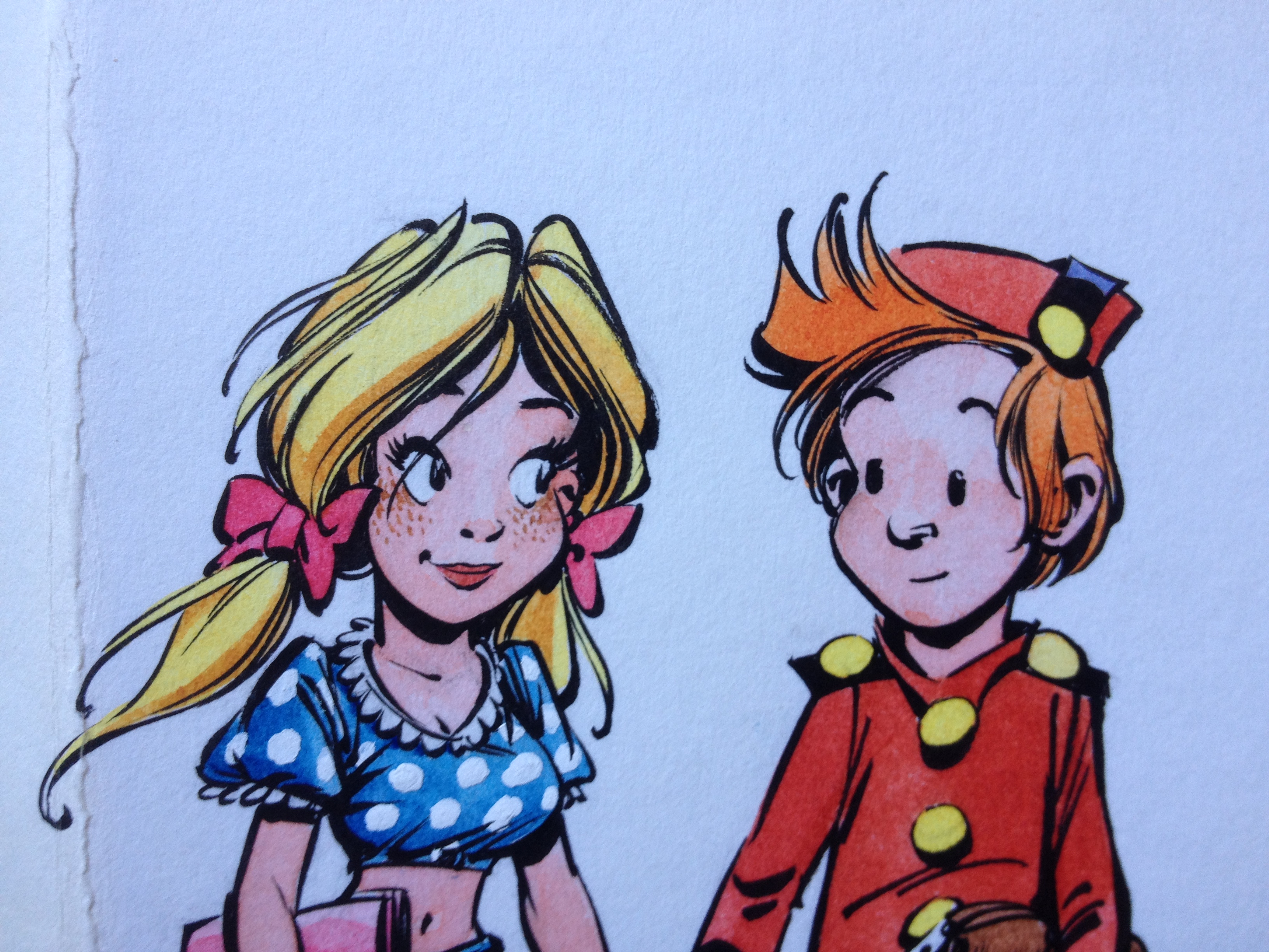 Janry, Illustration couleur de spirou / petit spirou - Illustration ...