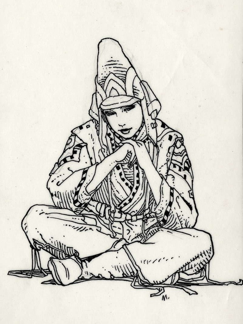 Starwatcher 1985 par Moebius - Illustration originale