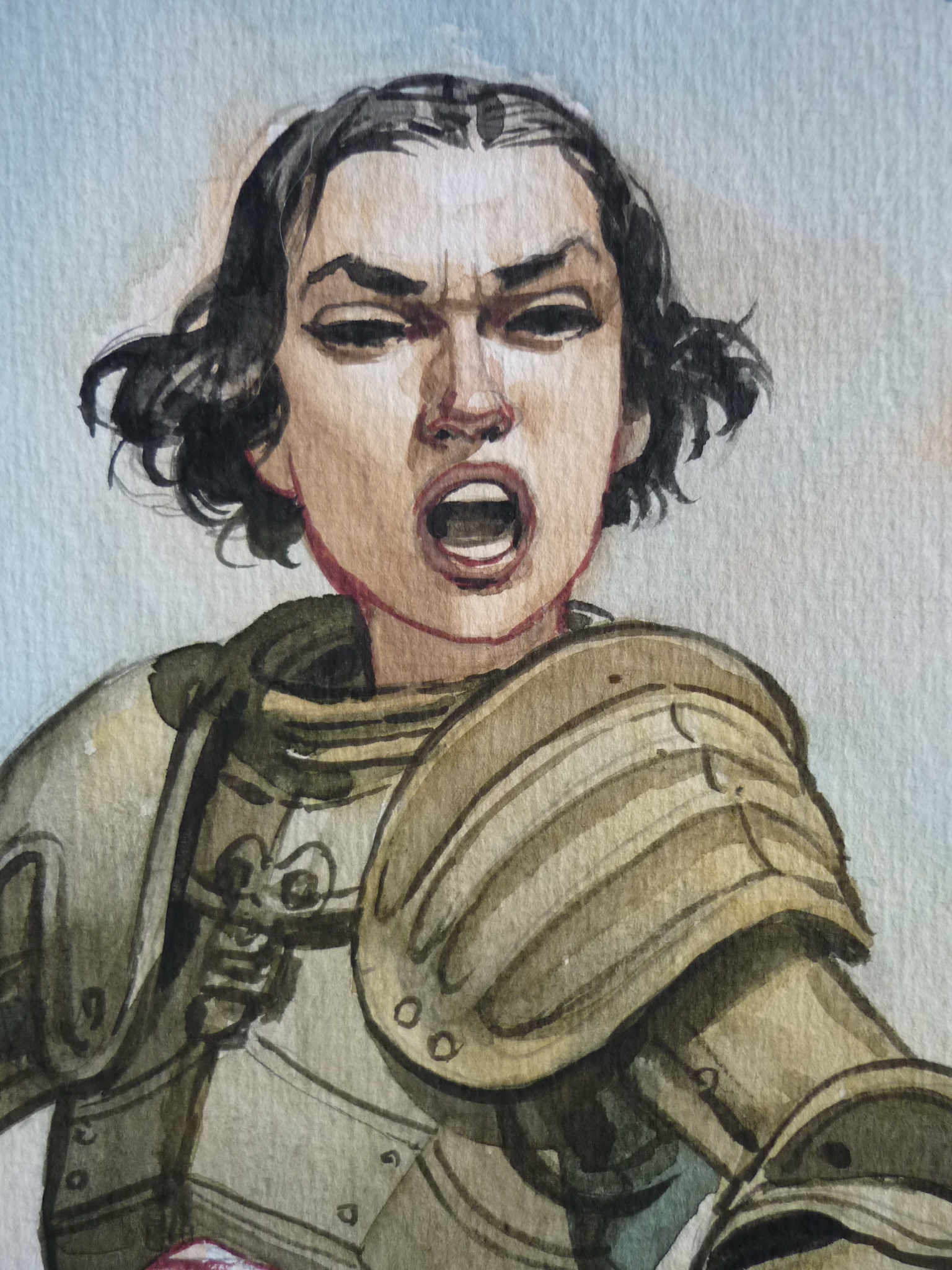 Ignacio Noé, La charge de Jeanne D'Arc - Illustration originale