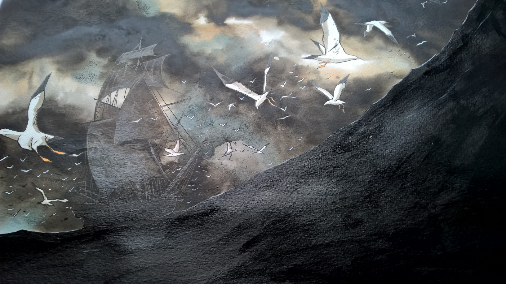 2016 - Marine par Christophe Chabouté - Illustration originale