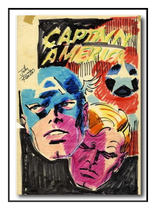 John Romita, Captain AMERICA 114 Croquis couverture - Œuvre originale