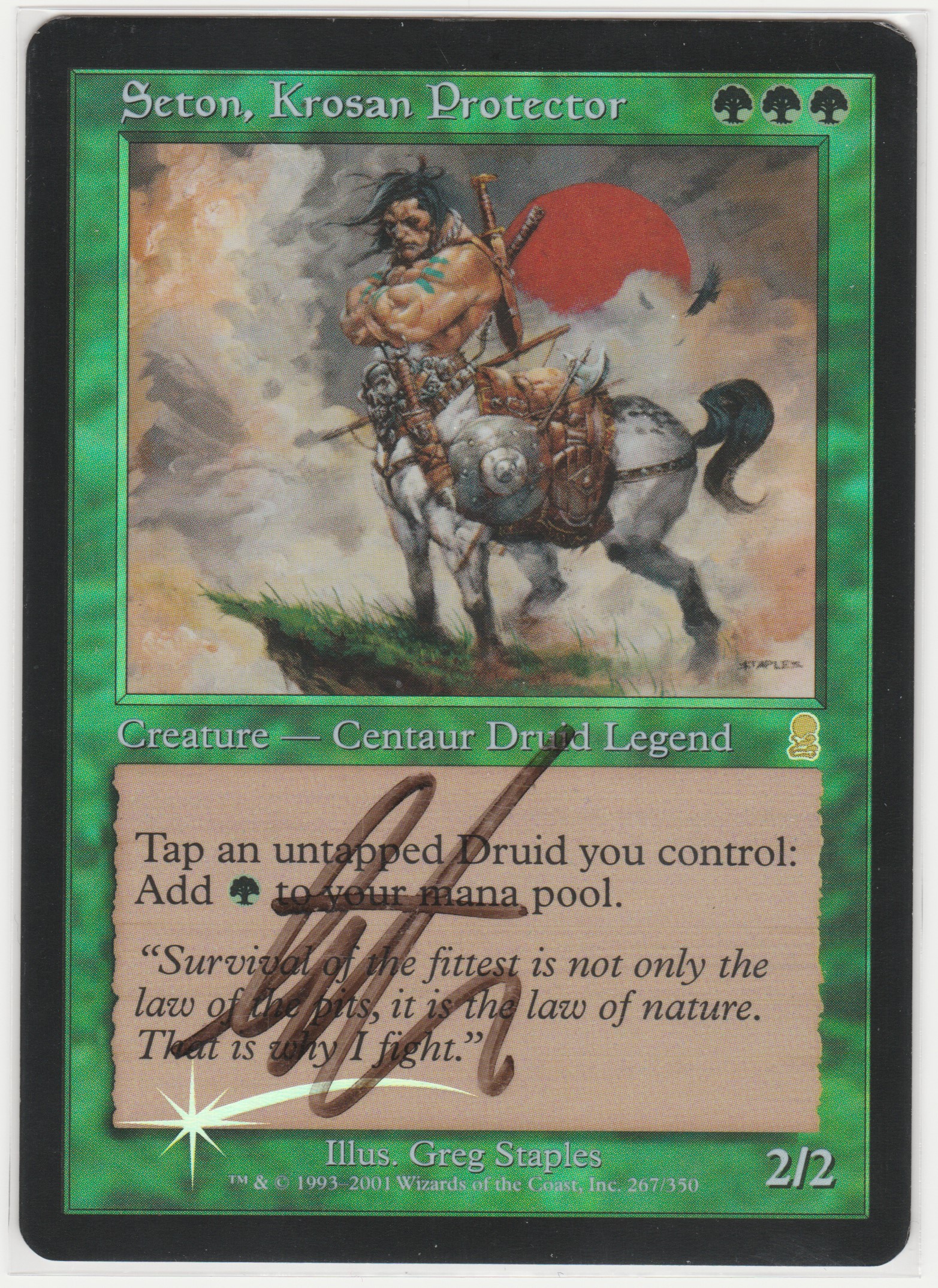 Greg Staples - MTG - Seton, Krosan Protector - Illustration originale