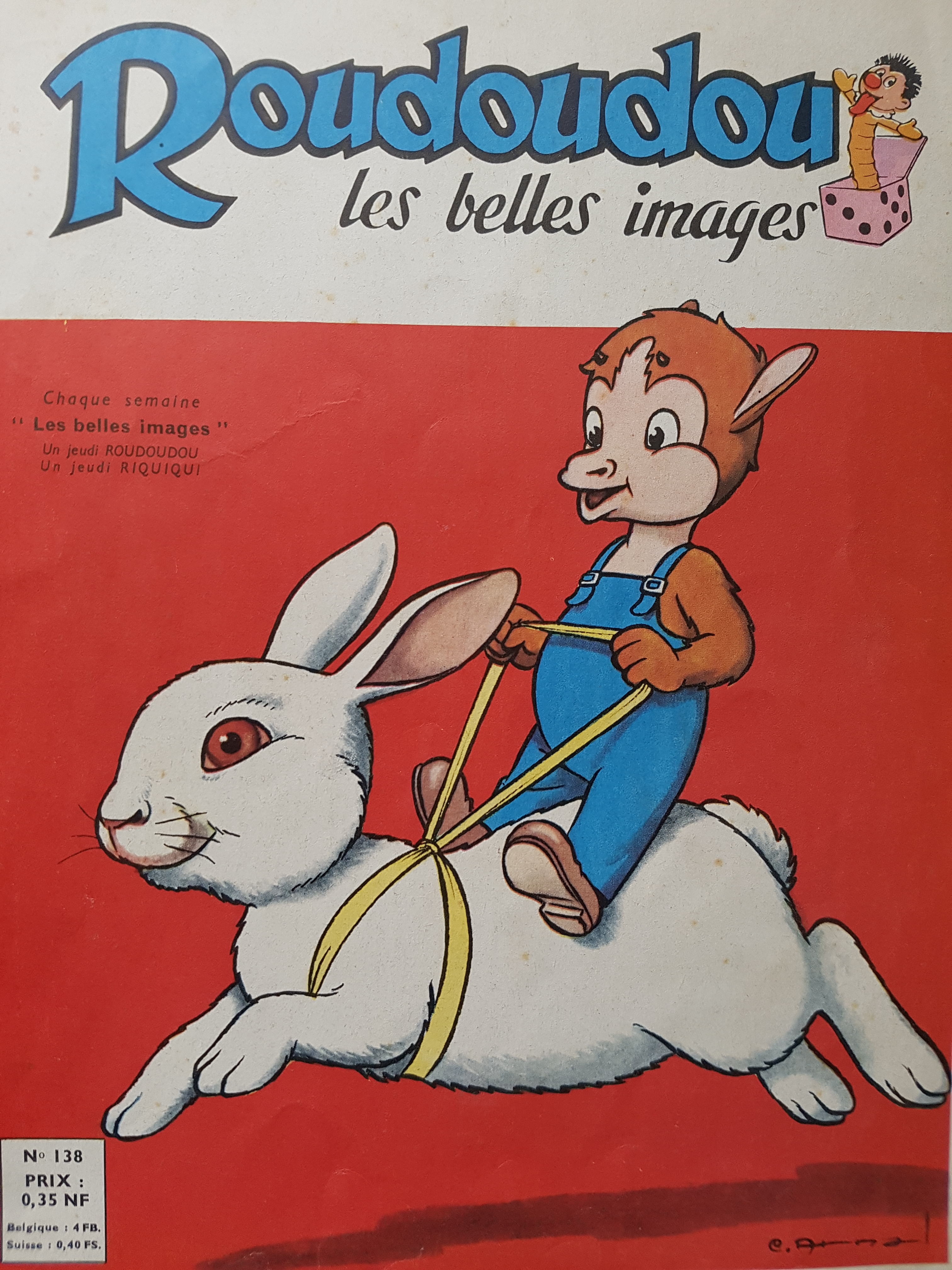 José Cabrero Arnal, Roudoudou, chevauche Blanchounet le lapin blanc ...