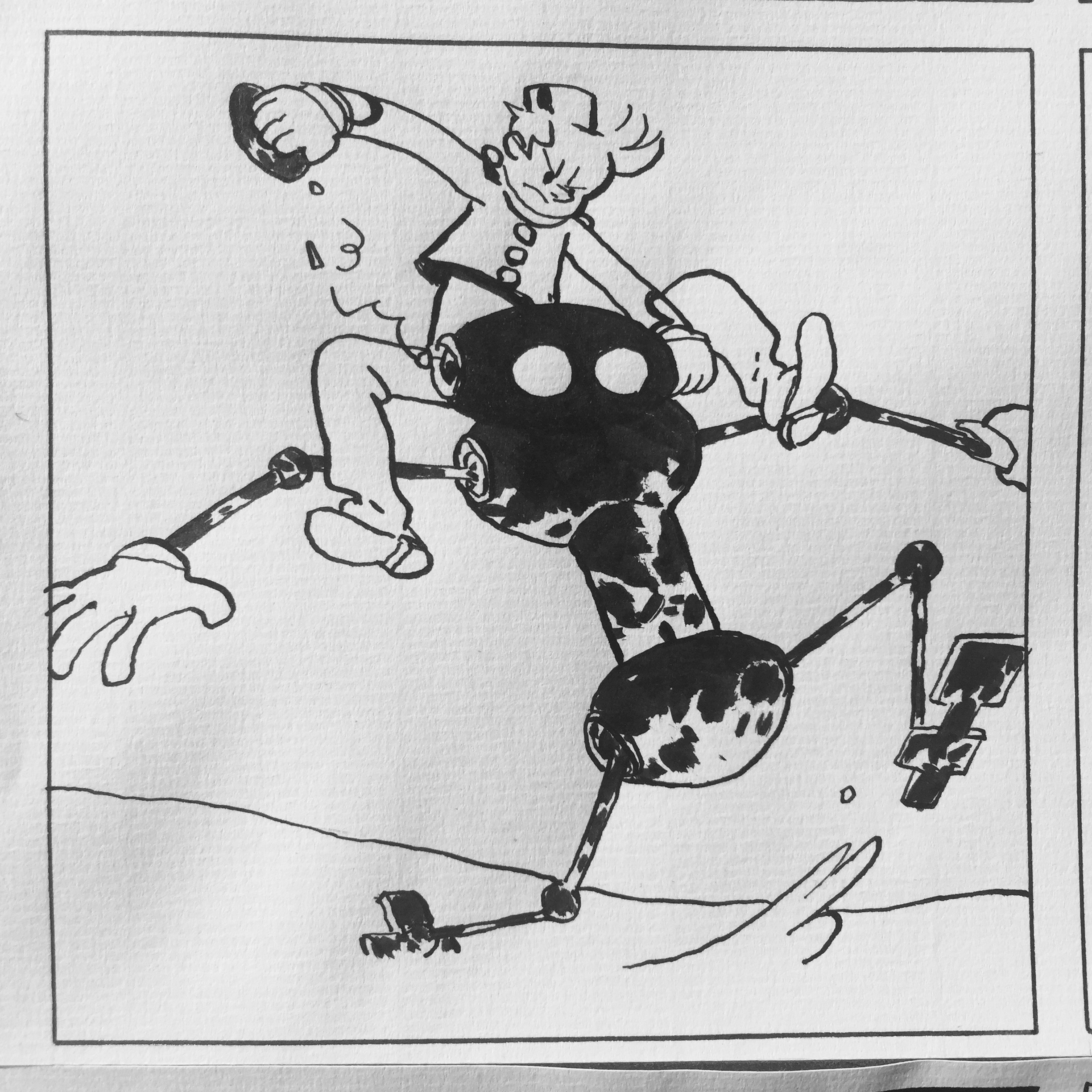 Thierry Martin, SPIROU vs. Radar le robot - Planche originale