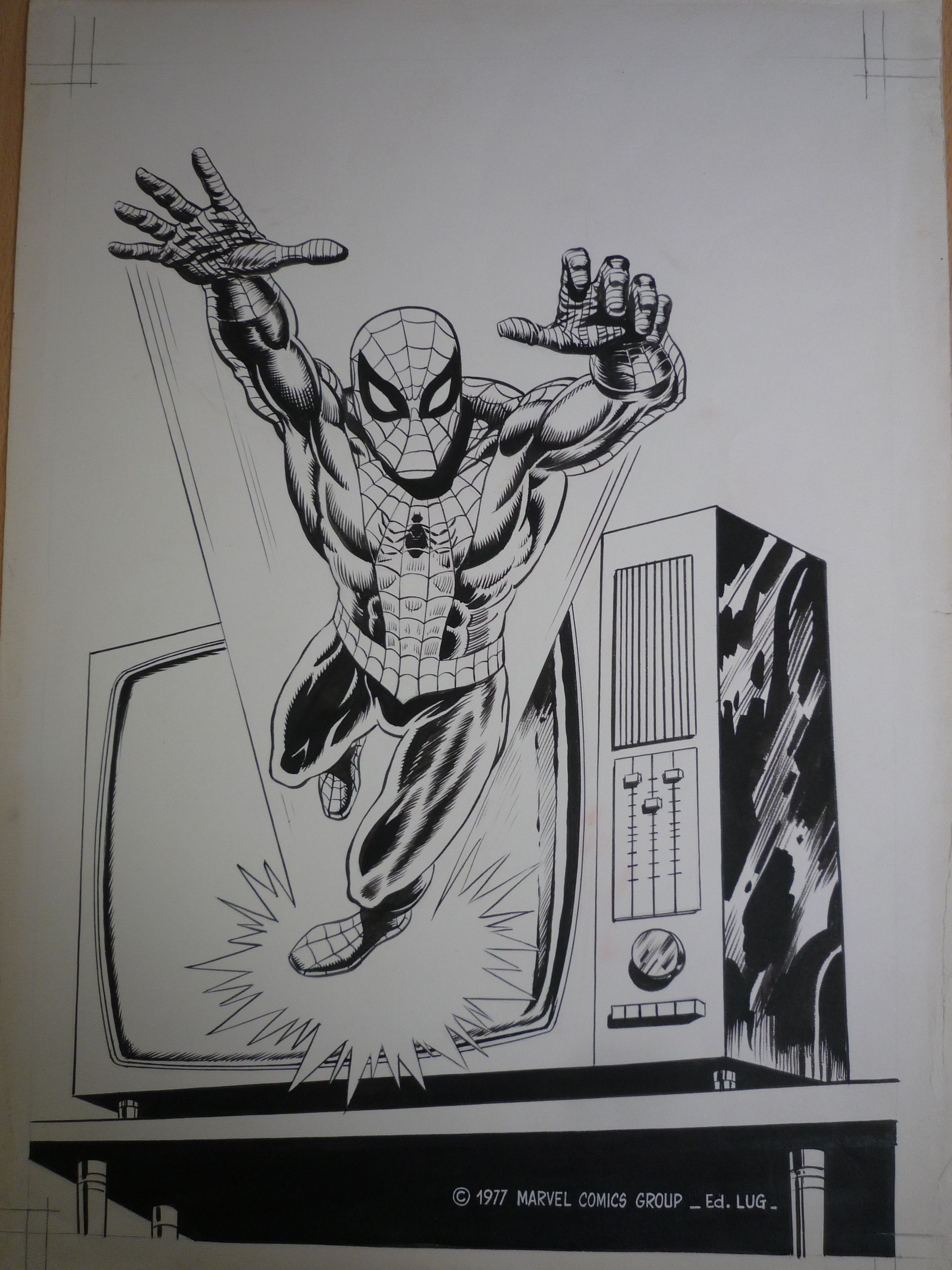 Jean Frisano, L’ARAIGNÉE - Poster du Strange 91 - Planche originale