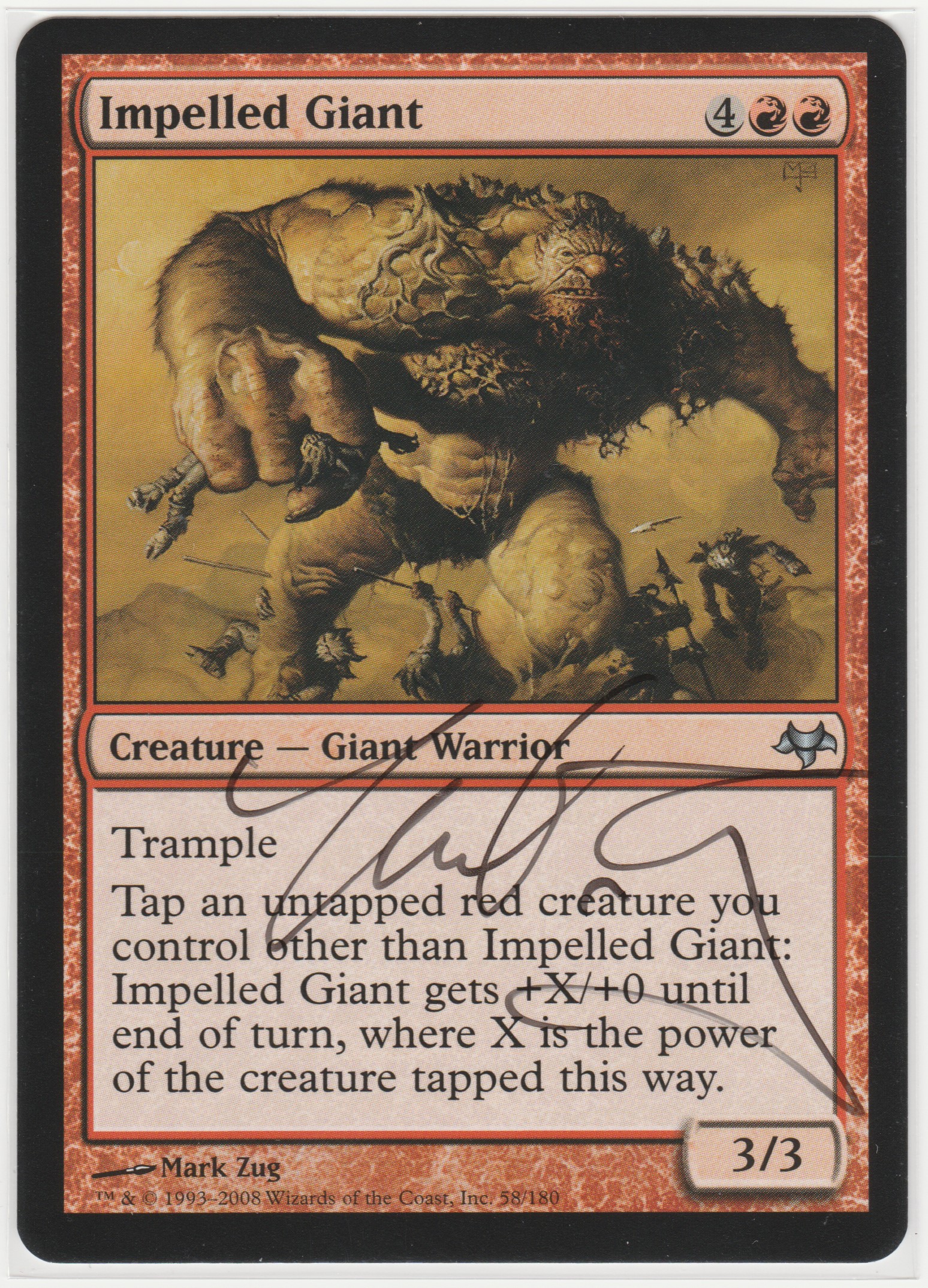 Mark Zug - MTG - Impelled Giant - Illustration originale