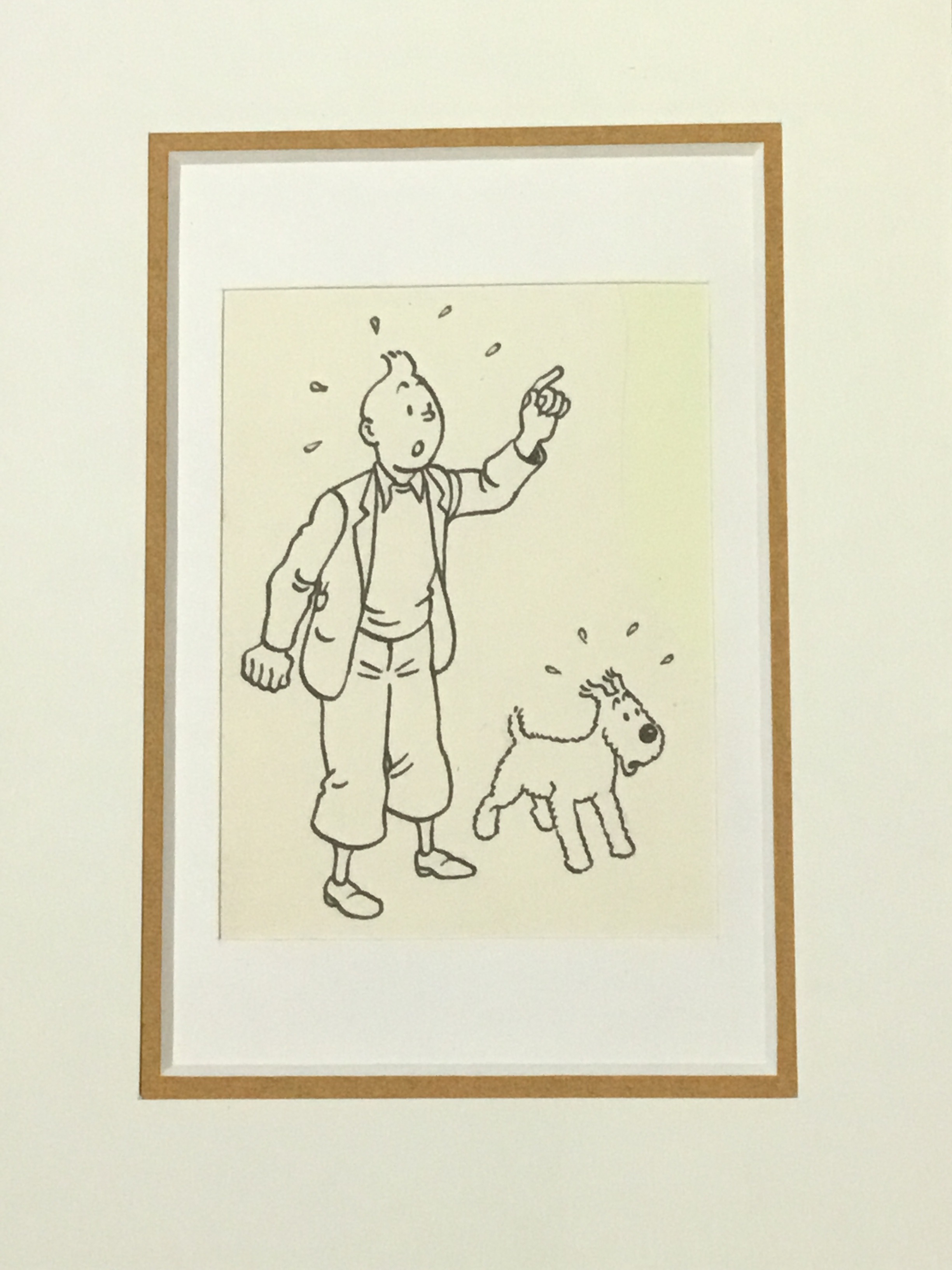 En vente - Tintin et Milou par Hergé - Illustration originale
