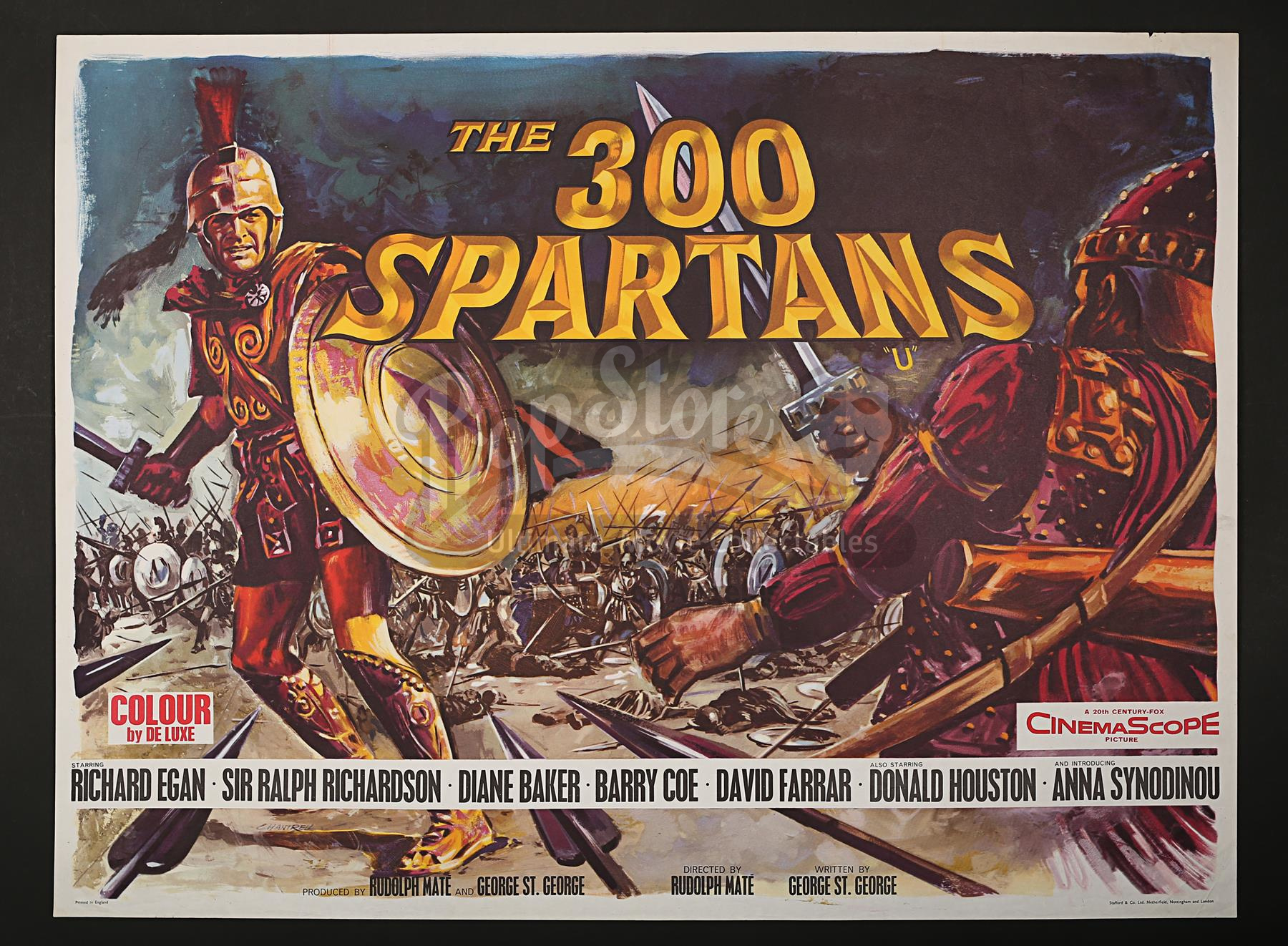 Tom Chantrell The 300 Spartans 1962 Original Illustration Tom Chantrell The 300 Spartans 1962 Original Illustration