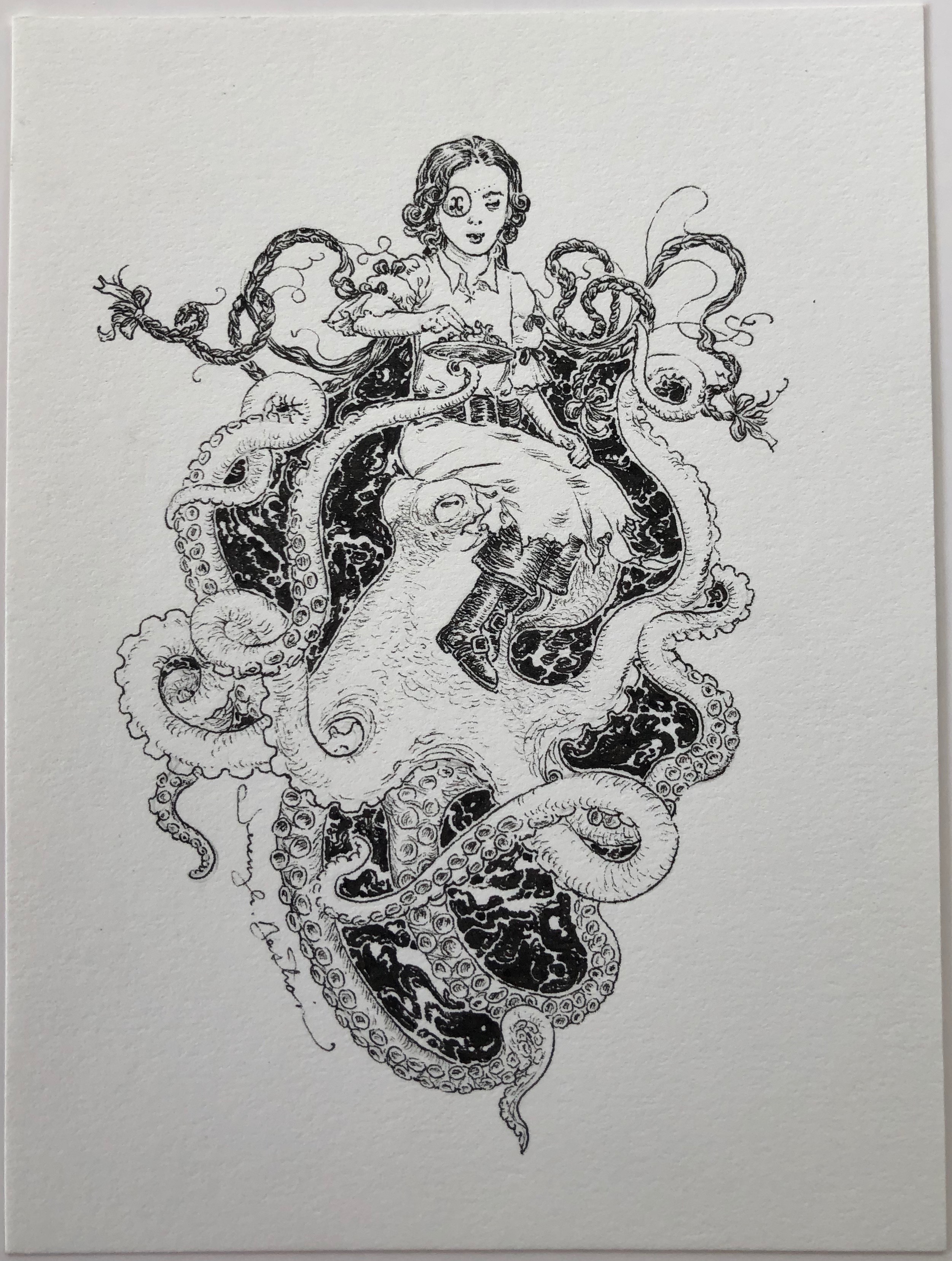 Jeremy Bastian - Cursed Pirate Girl and an octopus par Jeremy Bastian ...