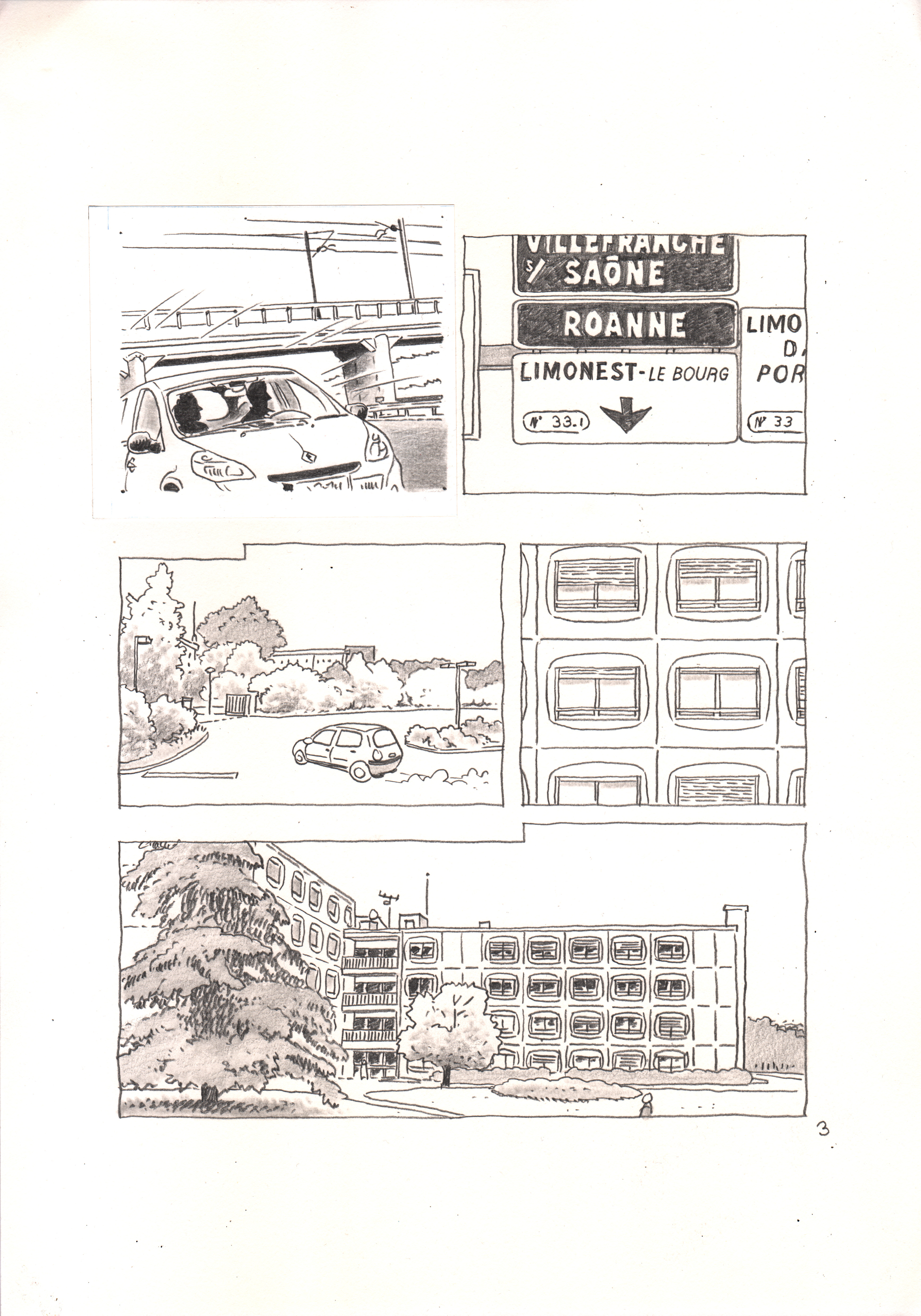 Boris Golzio, Chroniques de Francine p3 - Planche originale
