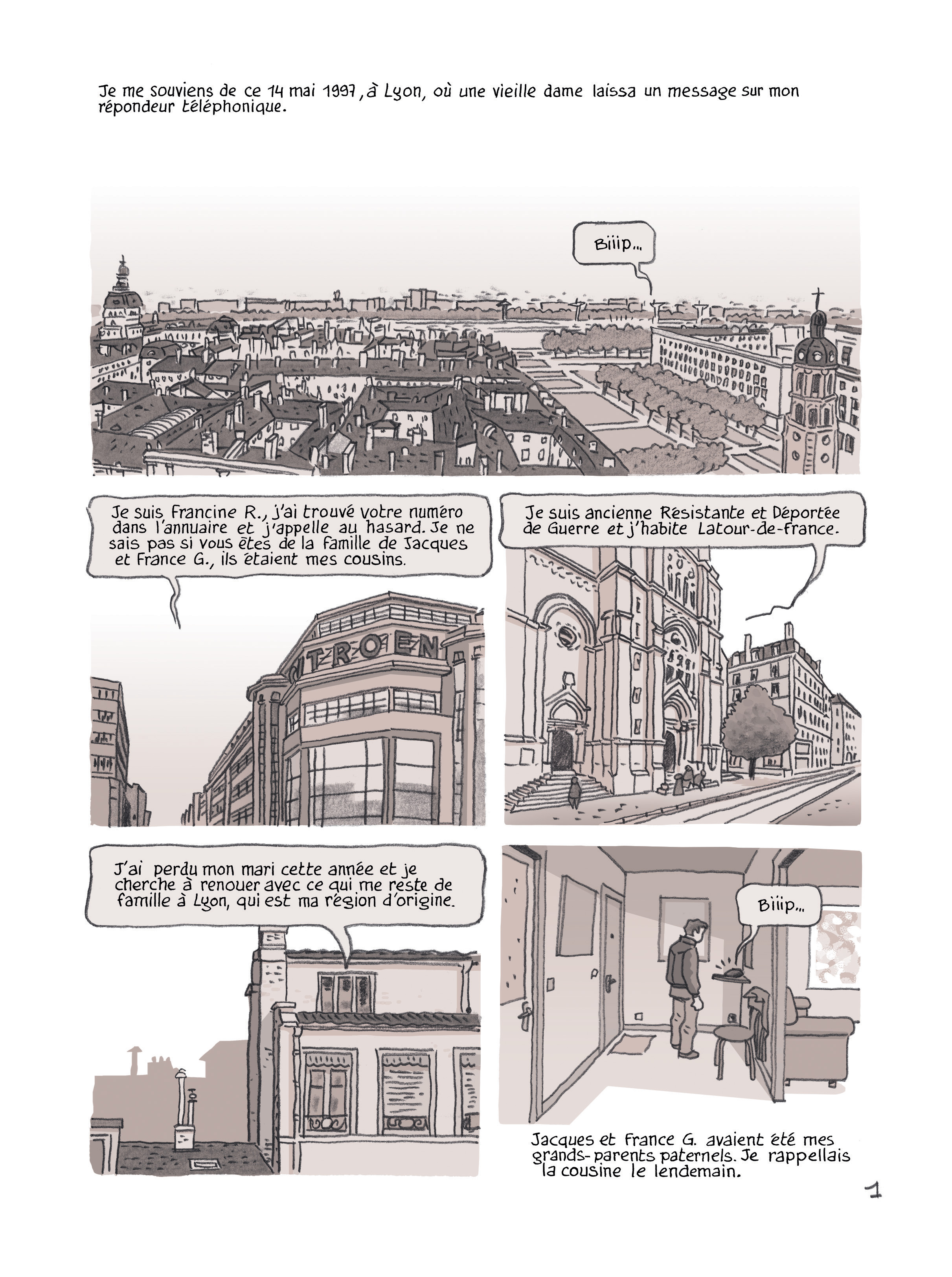 Boris Golzio, Chroniques de Francine p1 - Planche originale