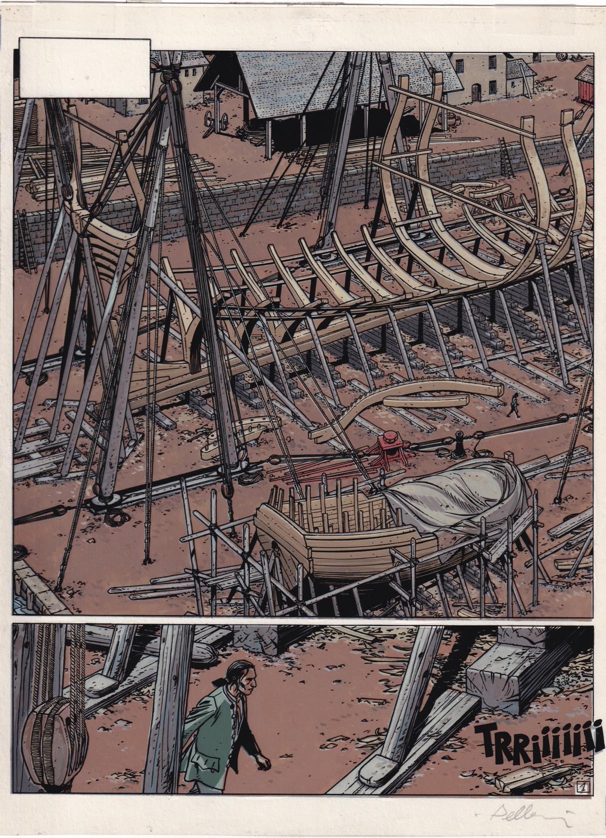 Patrice Pellerin, L'Epervier - Le Rocher du Crane - Planche originale