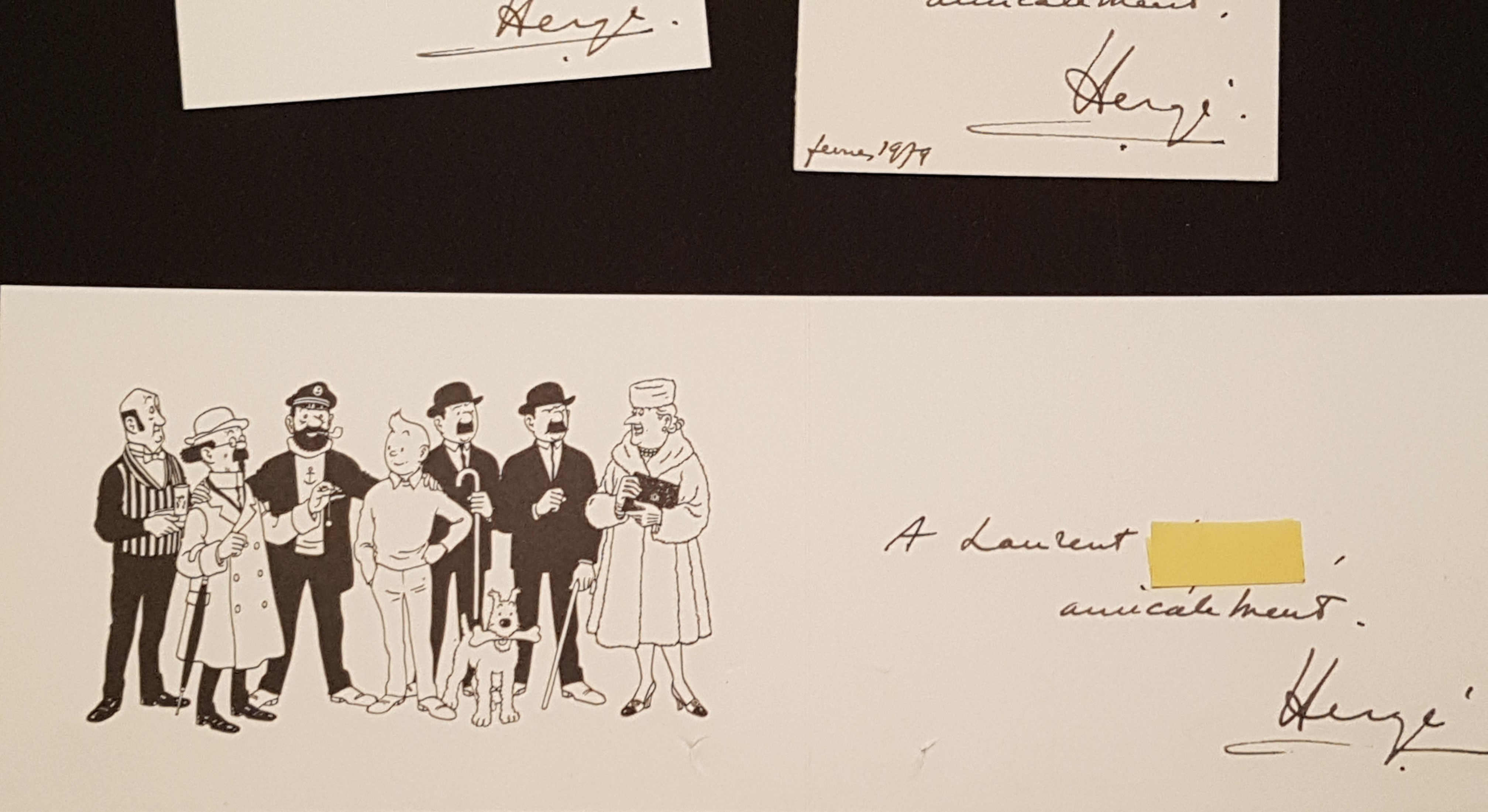 Dédicace de Hergé: la "famille" de Tintin - Dédicace