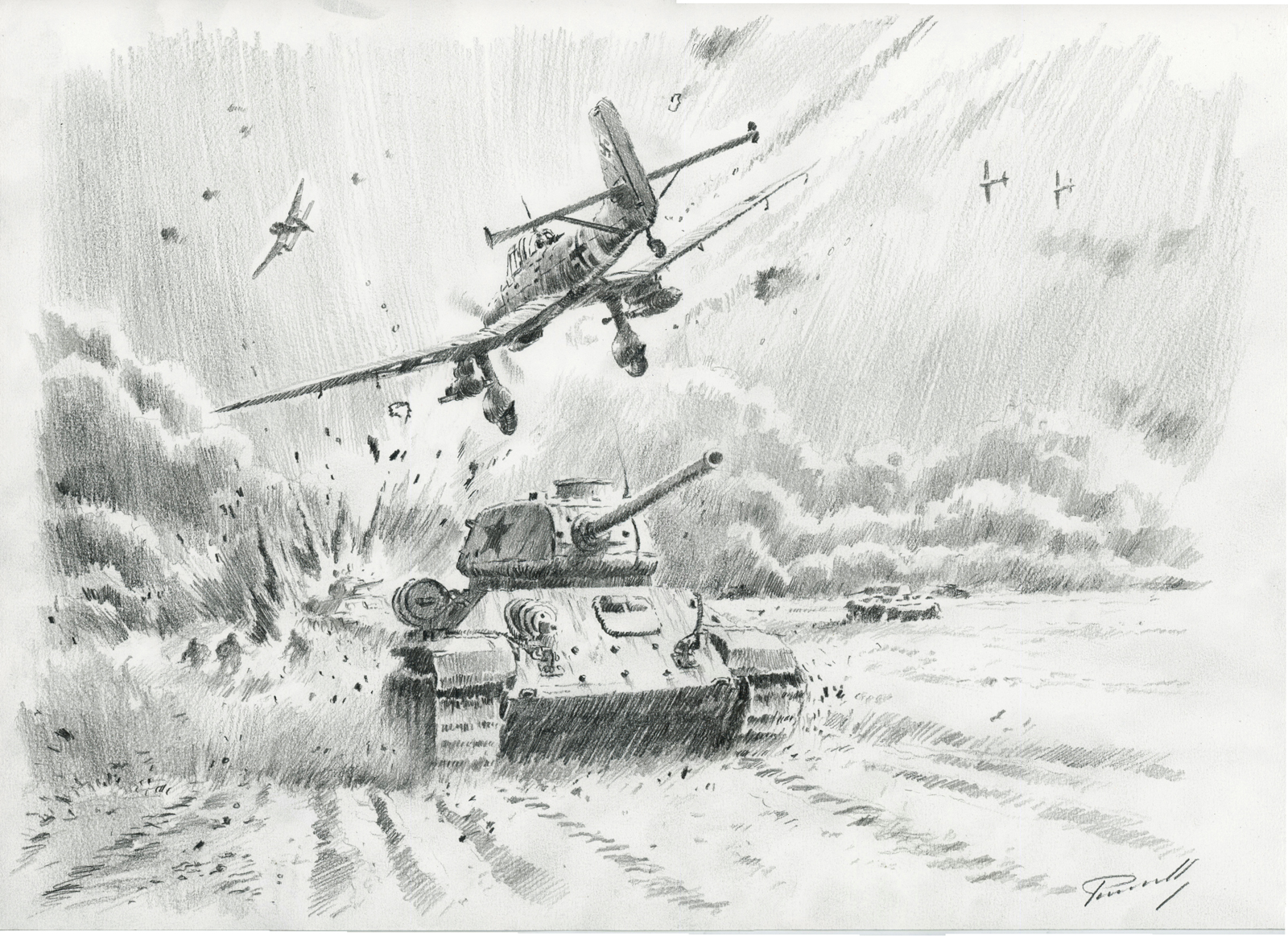 Lucio Perinotto, Stuka VS T 34 - battle of belgorod July 1943 ...