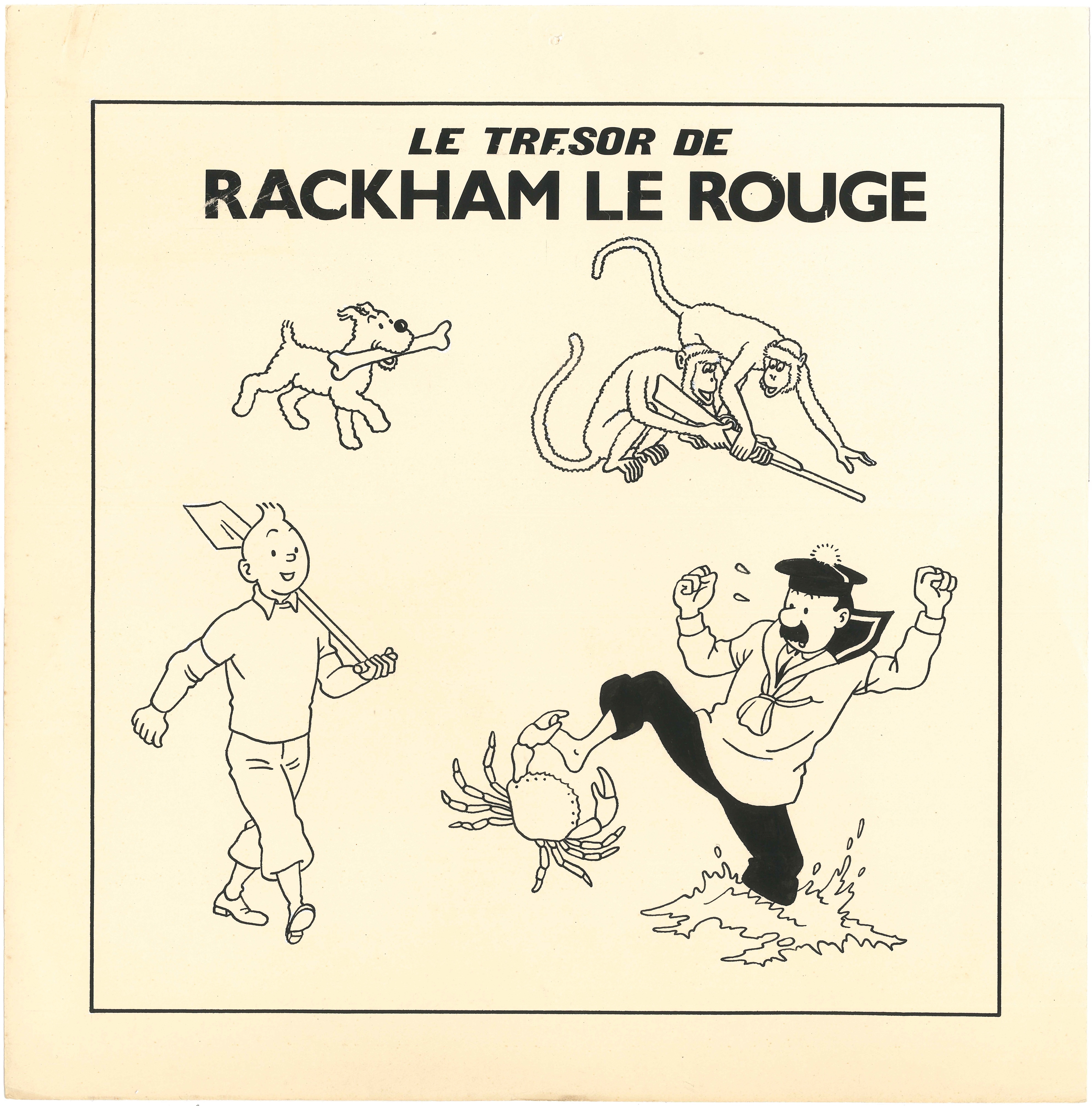 Studios Hergé, Tintin, Le Trésor de Rackham le Rouge - dessin pour ...