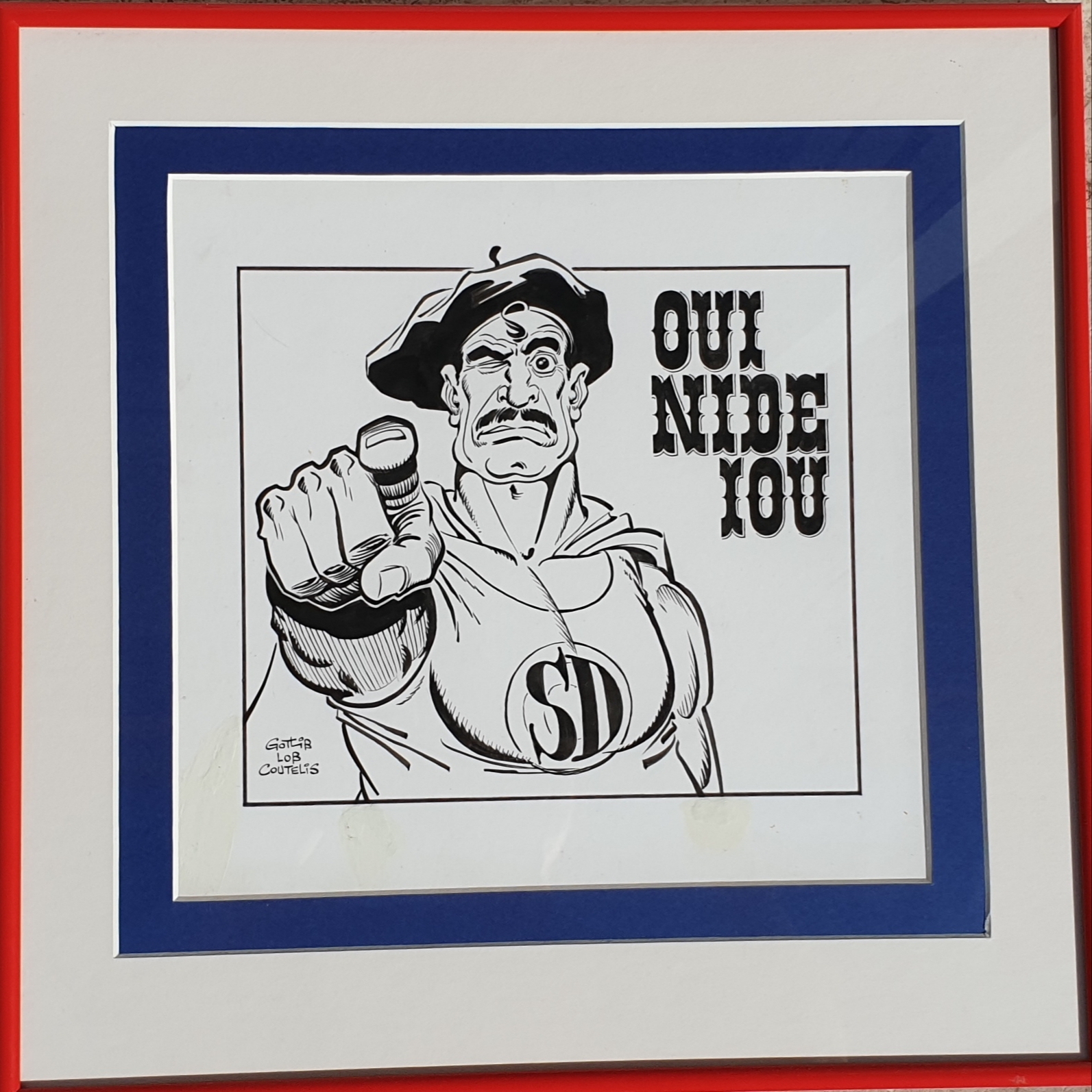 Gotlib, Super Dupont - Couverture originale - Planche originale