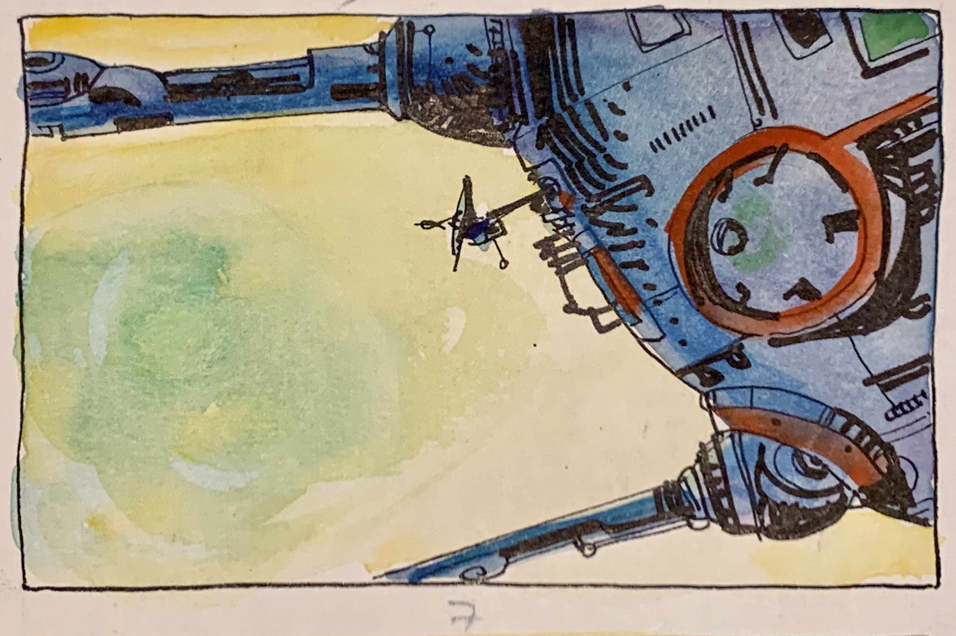 Moebius, Dune, première page du storyboard - Œuvre originale