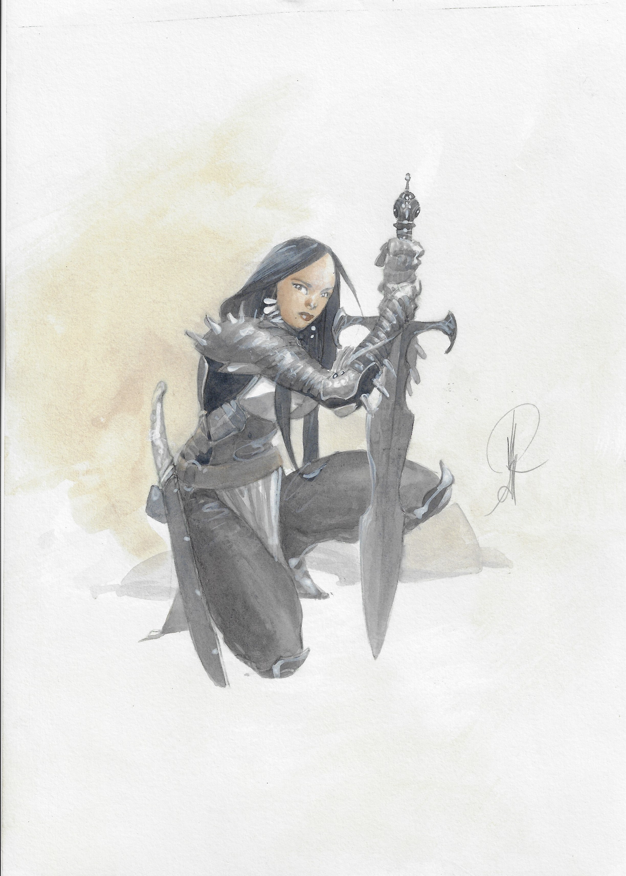 Alberto Varanda - Chevalier Dragon - Original Illustration