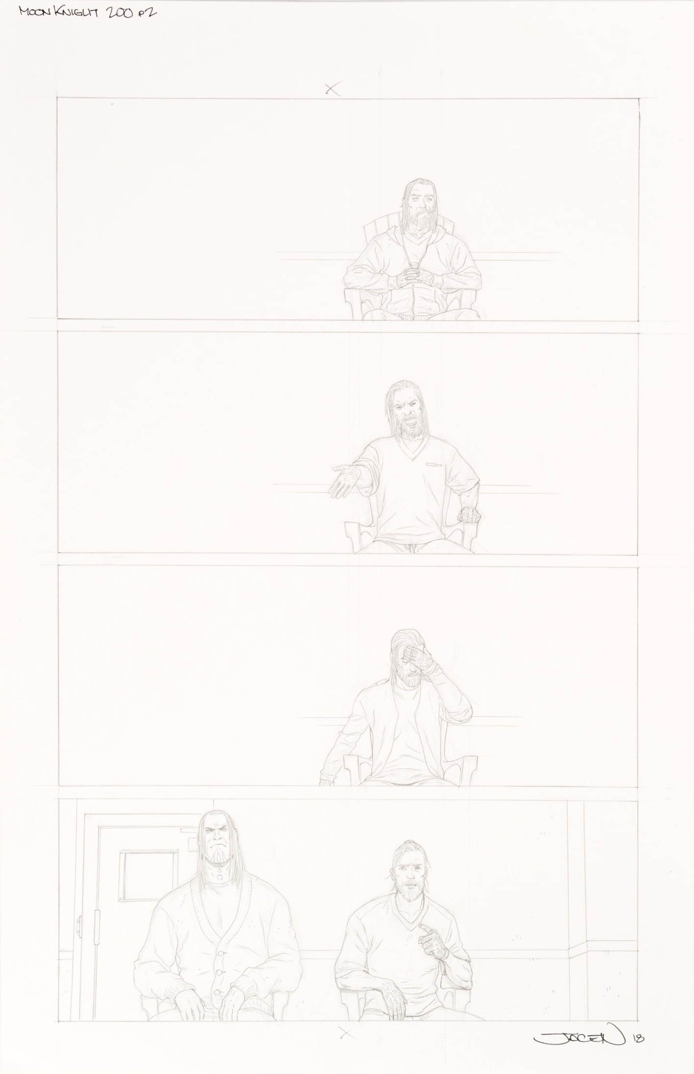 Moon Knight #200 Page 2 par Jacen Burrows - Planche originale