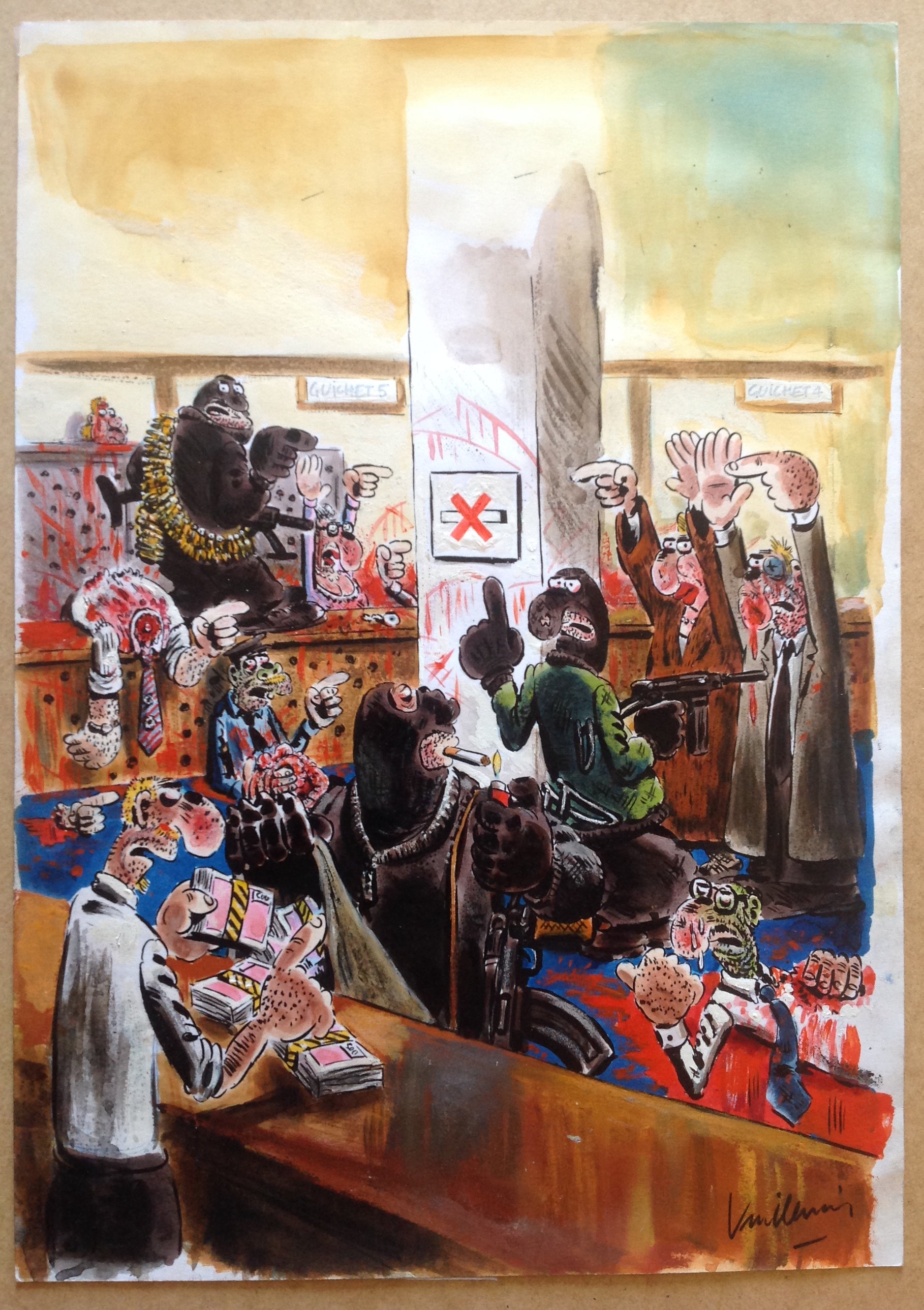 Vuillemin Couverture Originale Couleur Directe BD Les Sales Blagues de ...