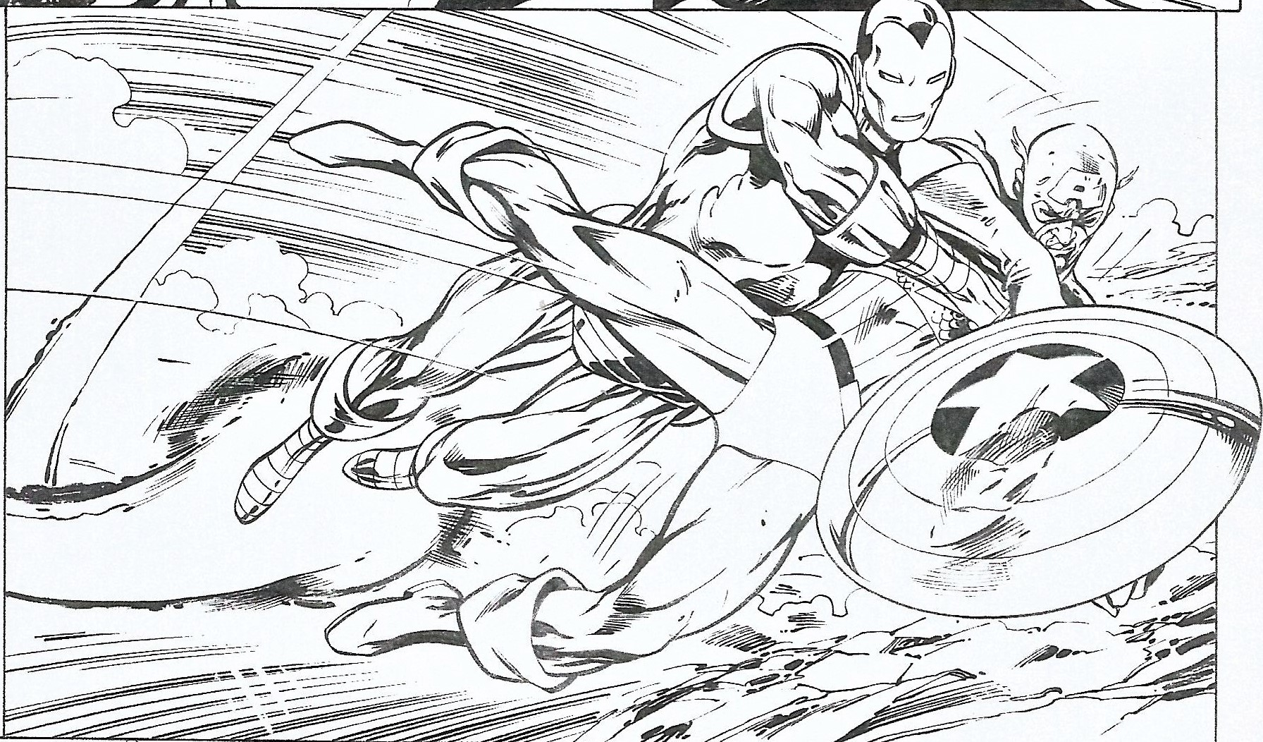 Alan Davis, Mark Farmer, Avengers #63 p18 - Thor versus Captain America ...
