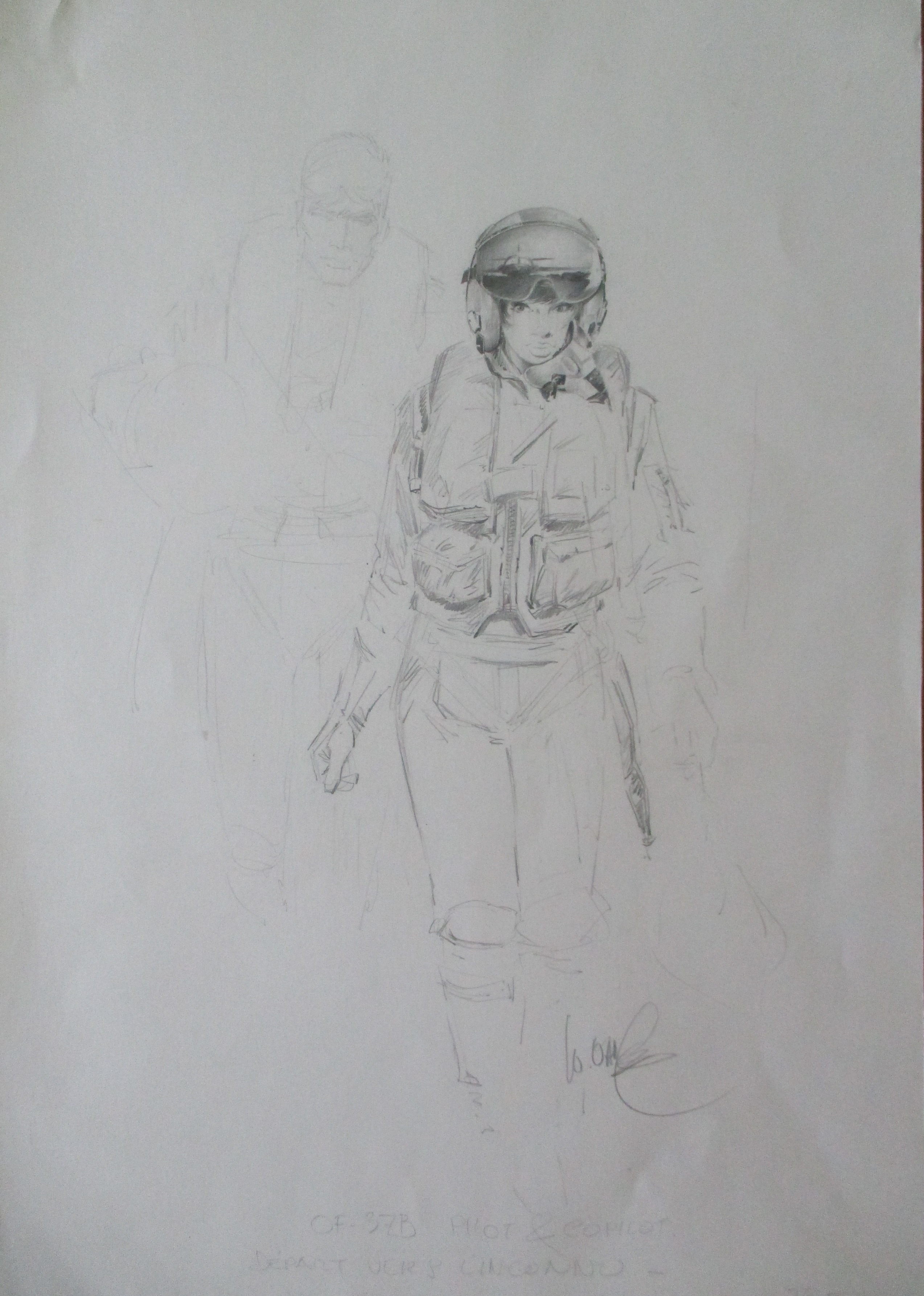 William Vance, XIII - Crayonné Major Jones - Illustration originale