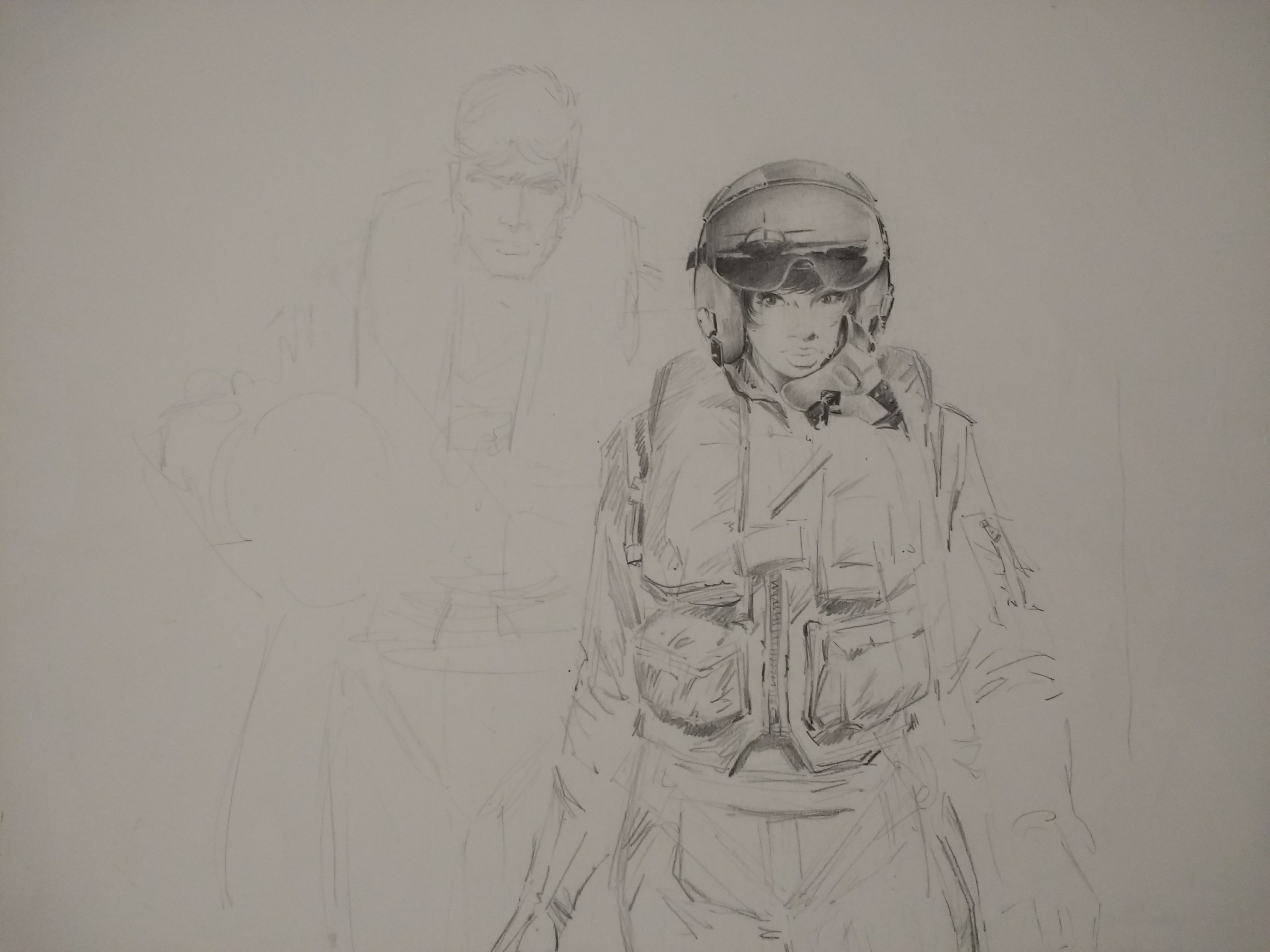 William Vance, XIII - Crayonné Major Jones - Illustration originale