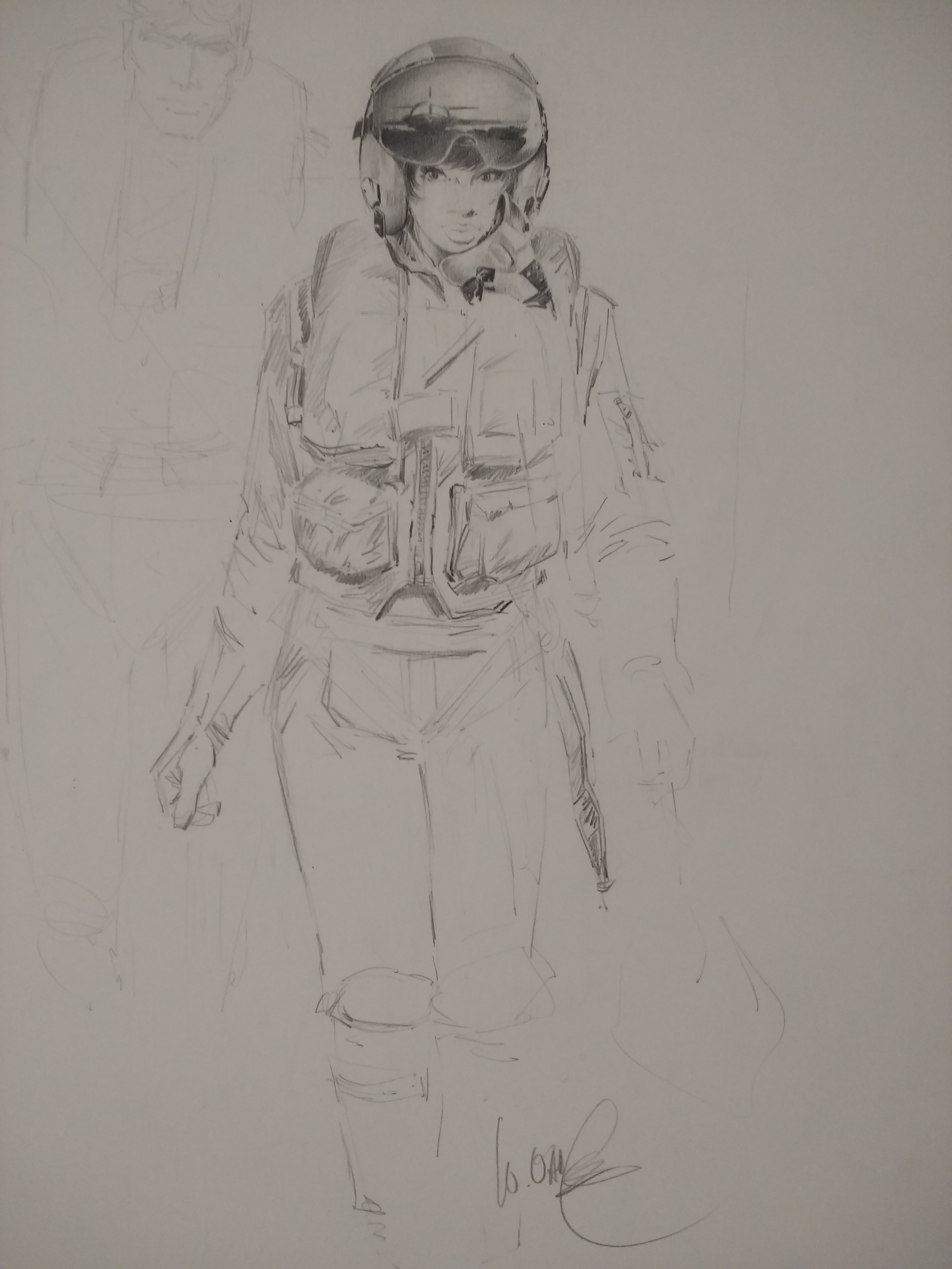 William Vance, XIII - Crayonné Major Jones - Illustration originale