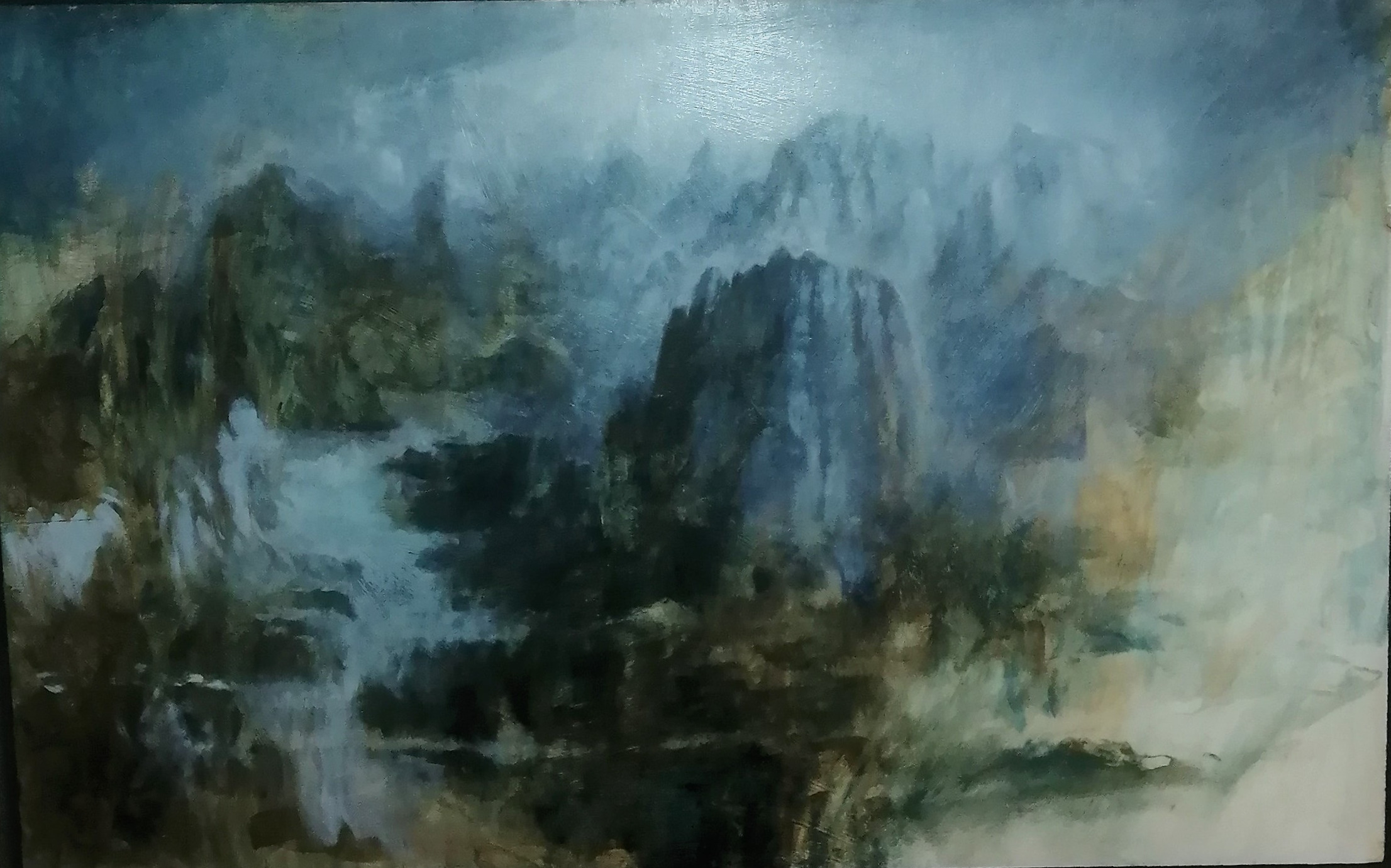 Stéphane Levallois, Paysage d'après le fameux tableau de Léonard de ...