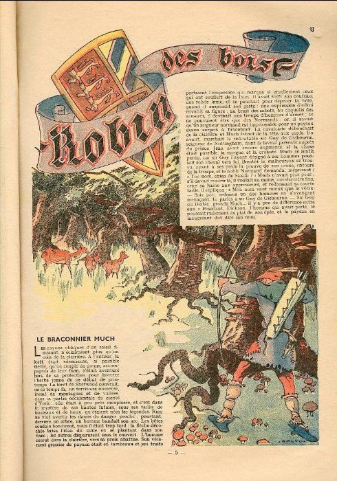 Calvo Robin des Bois , illustration Couleur Directe G.P 1949 + Envoi de ...