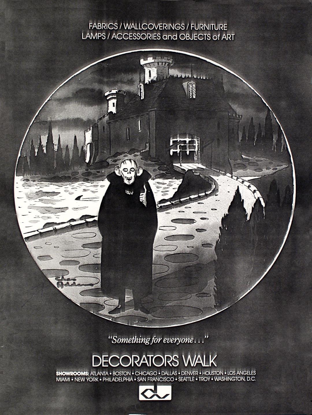 Dracula by Charles Addams - Illustration originale