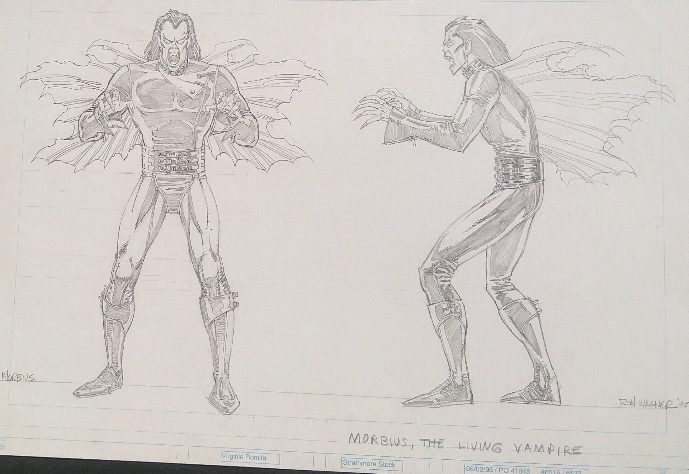 Ron Wagner, Moebius the Living Vampire in frontal and model side ...