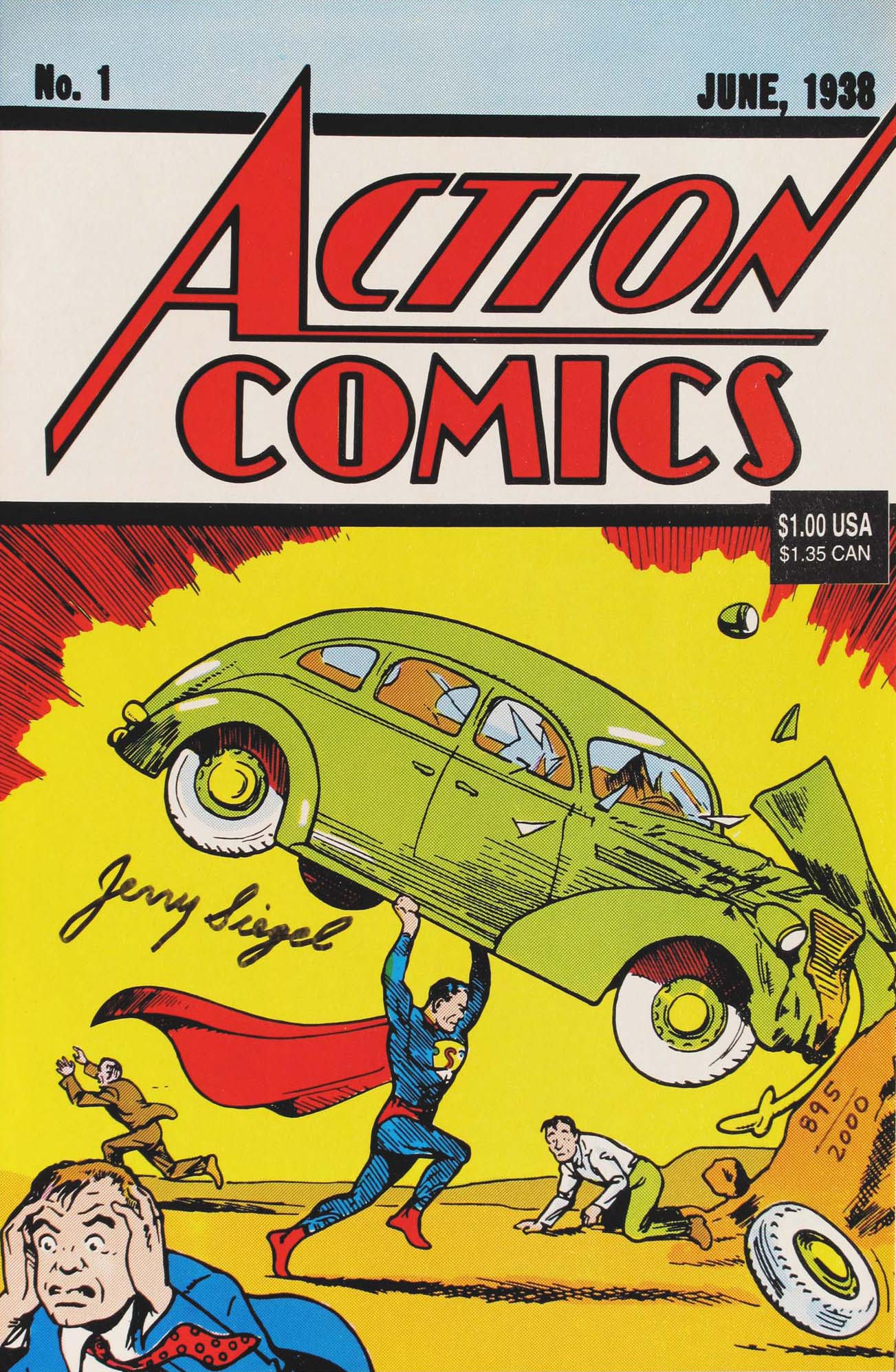 Joe Shuster Superman Commission 1985 San Diego CC - Illustration originale