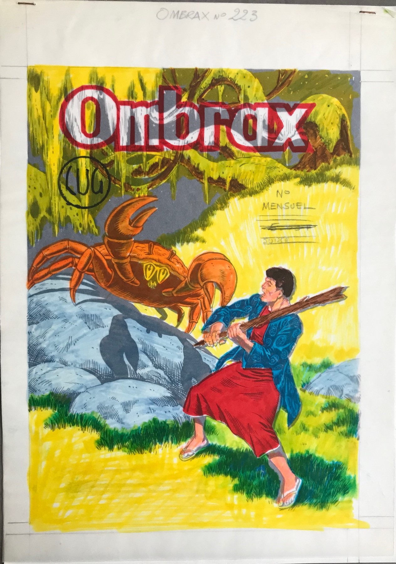 Ombrax n° 223 couv by Jean Frisano - Original Cover