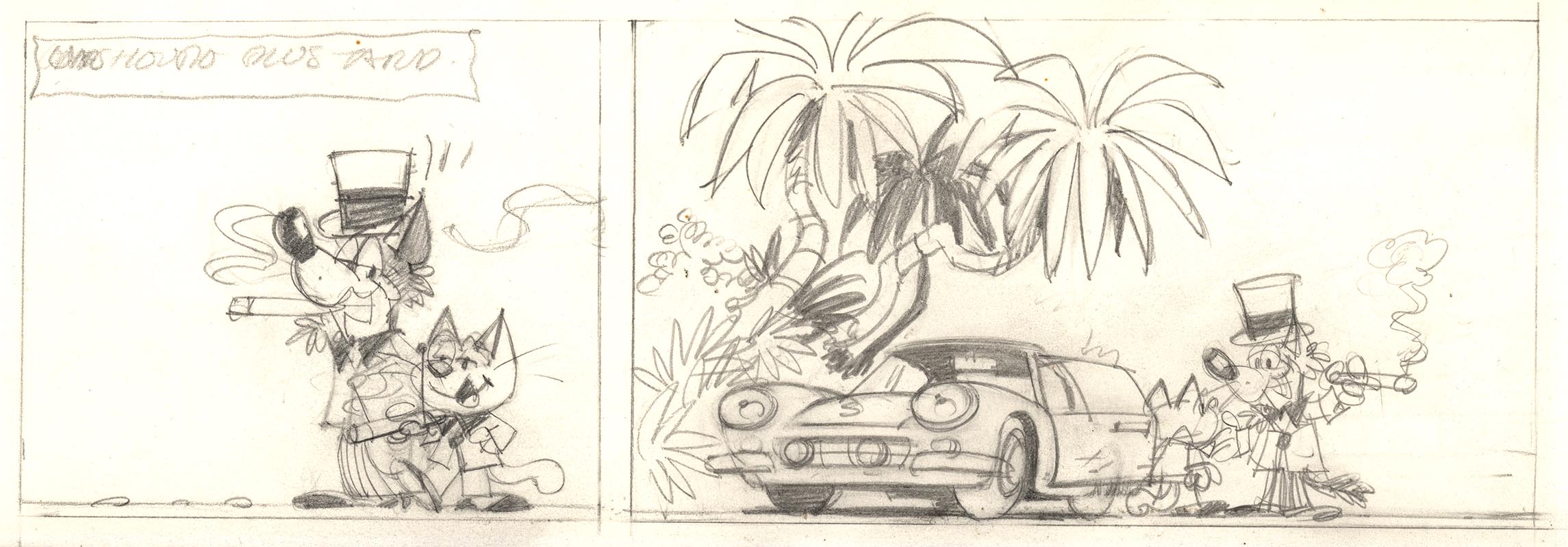 Chaminou crayonné par Raymond Macherot - Planche originale