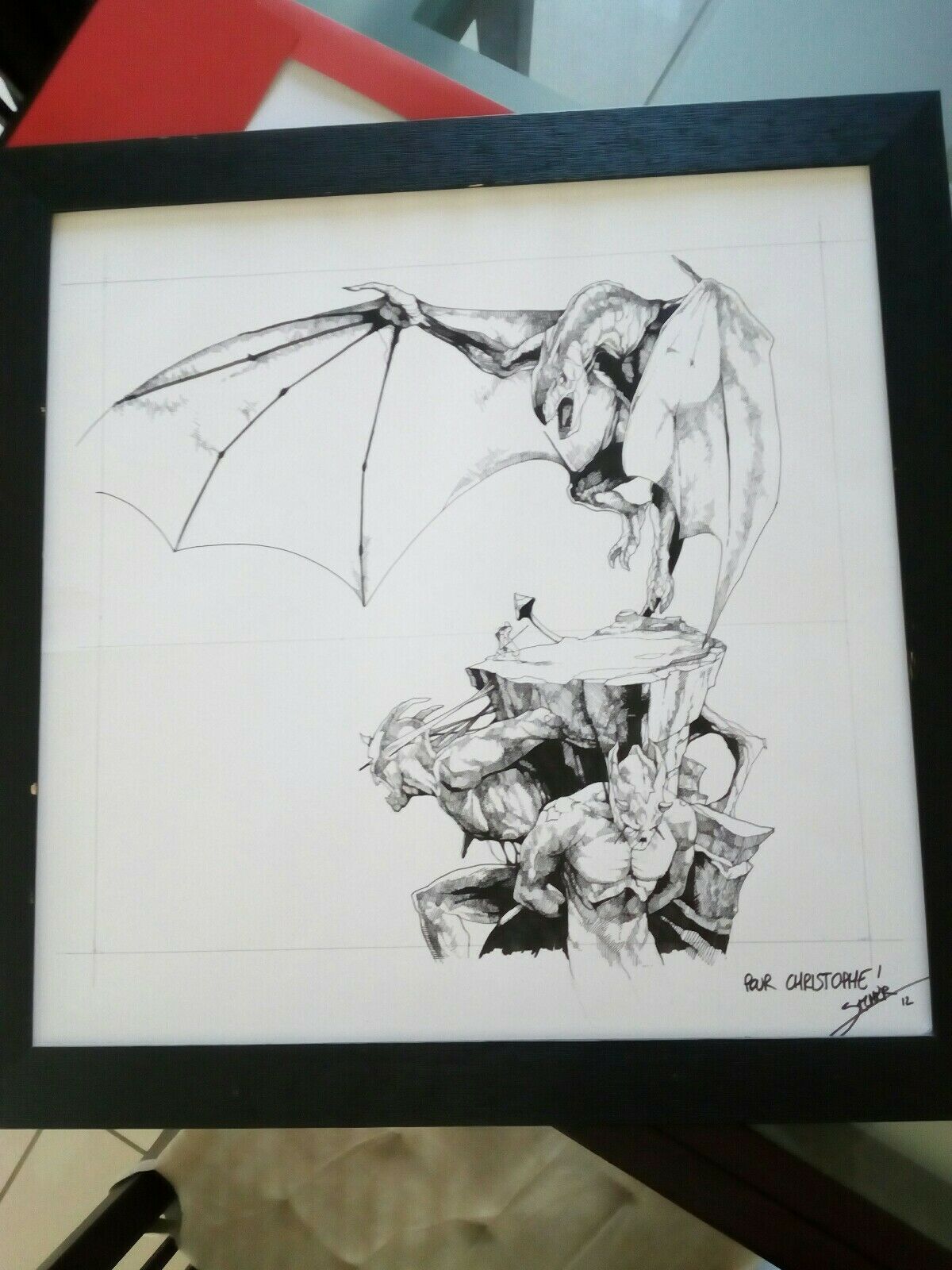 Planche originale dragons par Valentin secher - Illustration originale