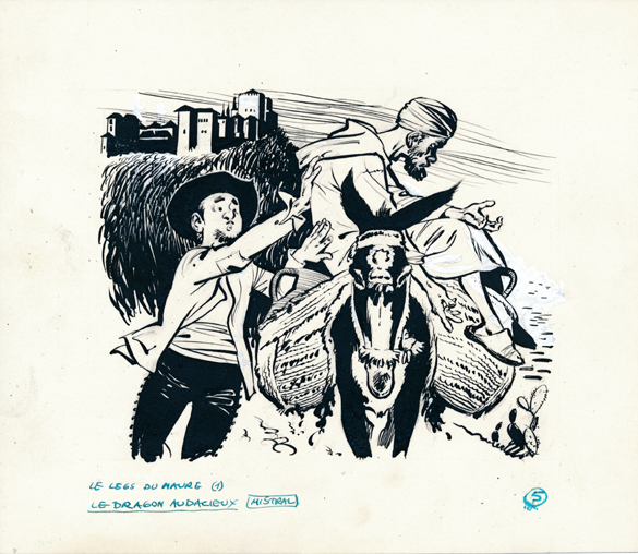 René Follet | 1960 | Le dragon audacieux 5 - Illustration originale