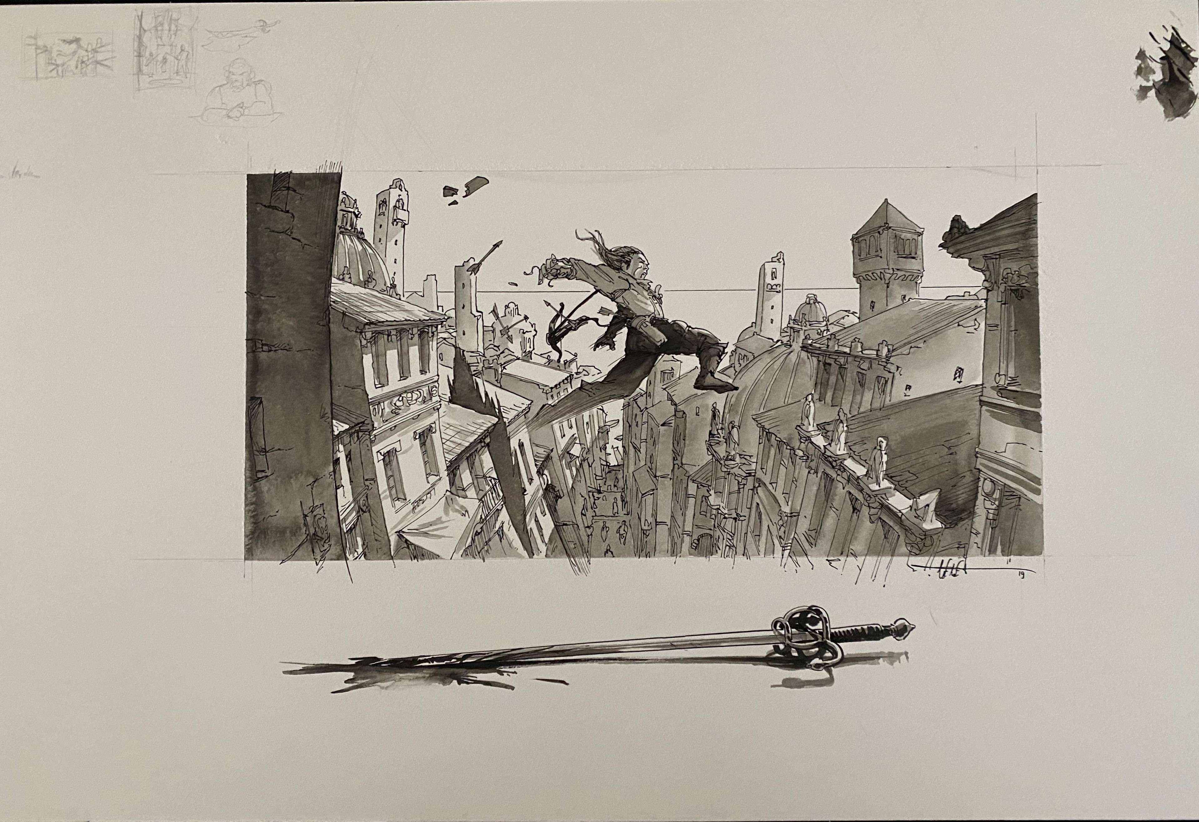 Frédéric Genêt - La Saute - Illustration originale