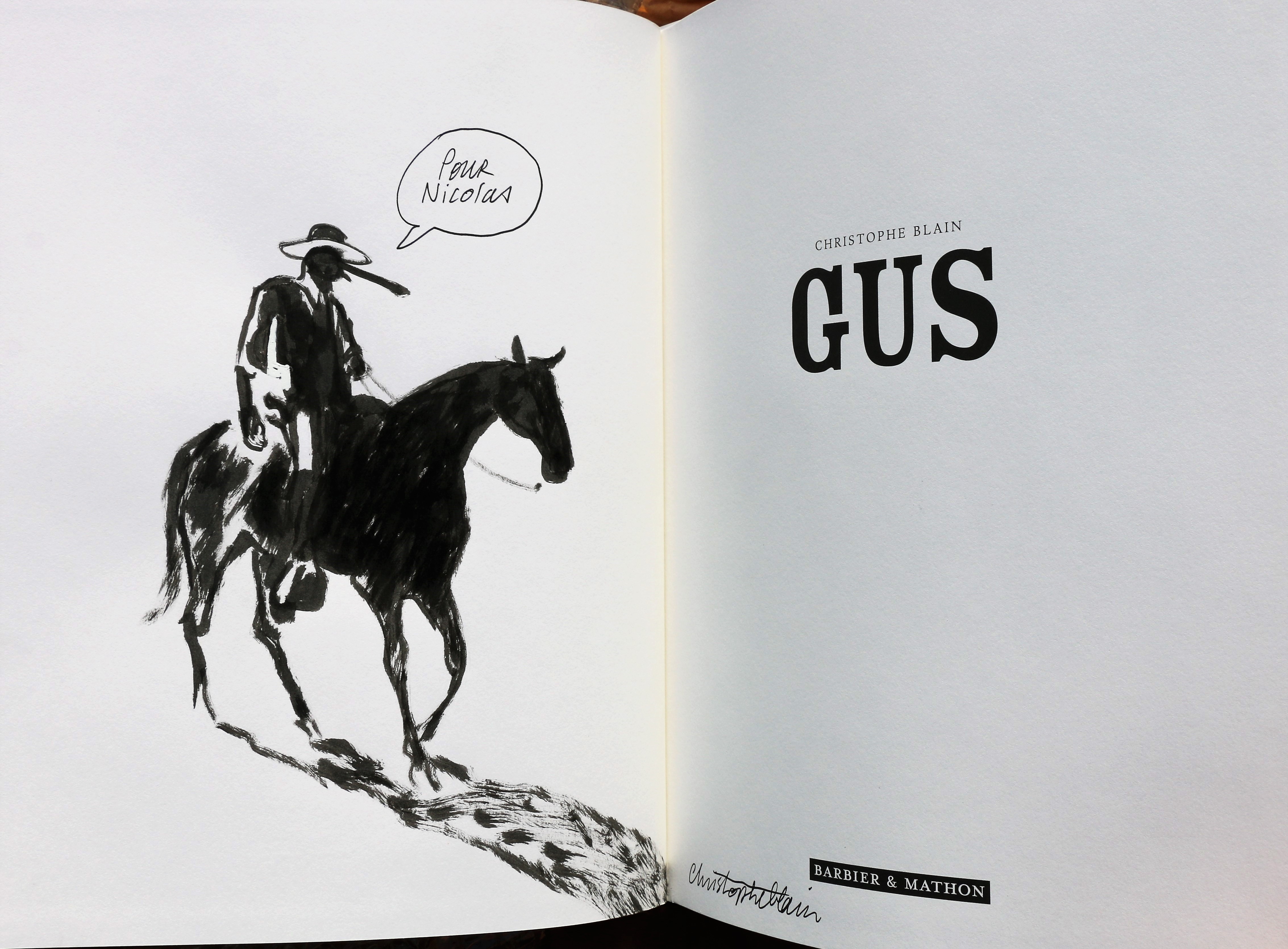 Gus par Christophe Blain - Dédicace